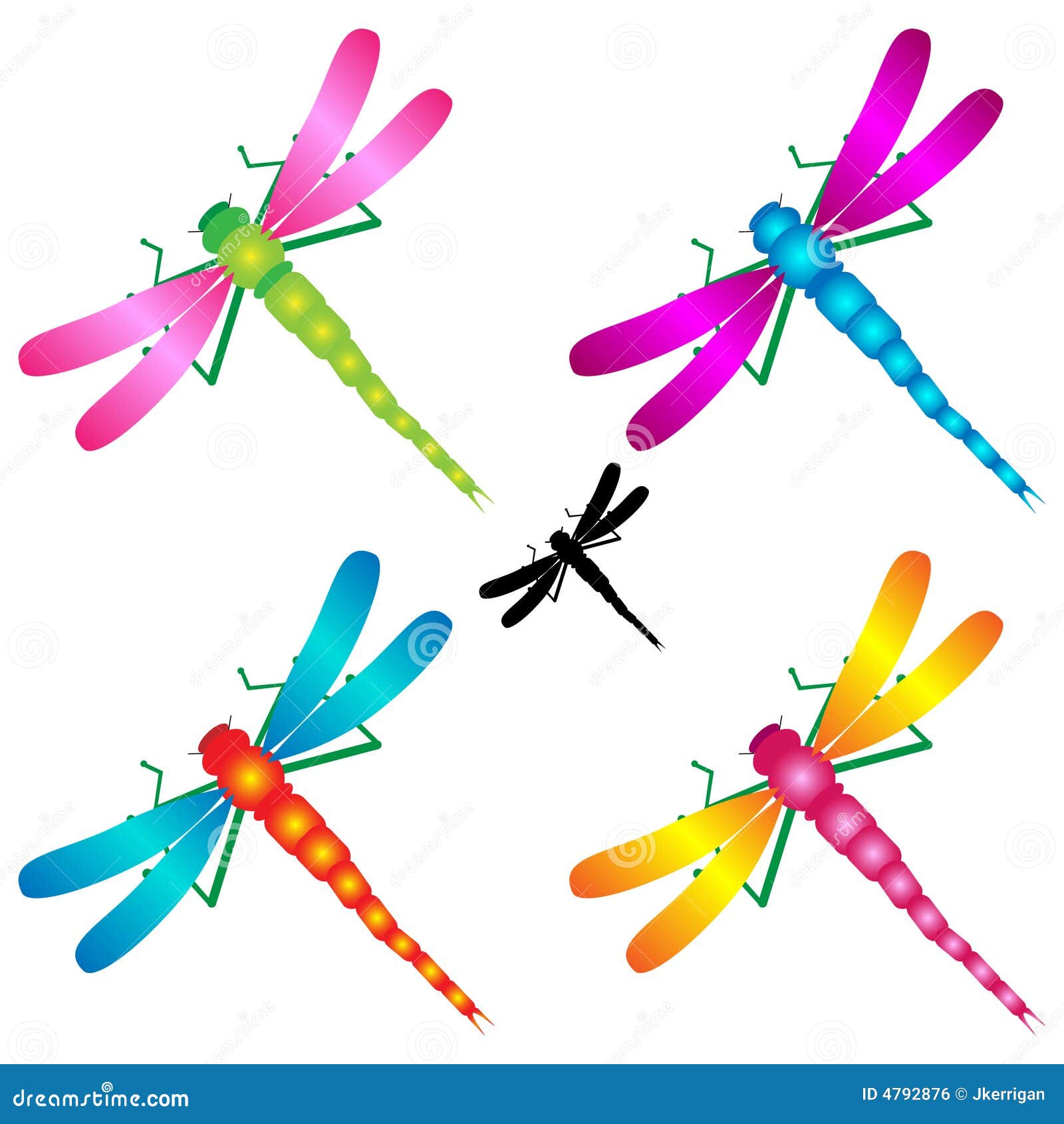 Libélulas ilustración del vector. Ilustración de aislado - 4792876