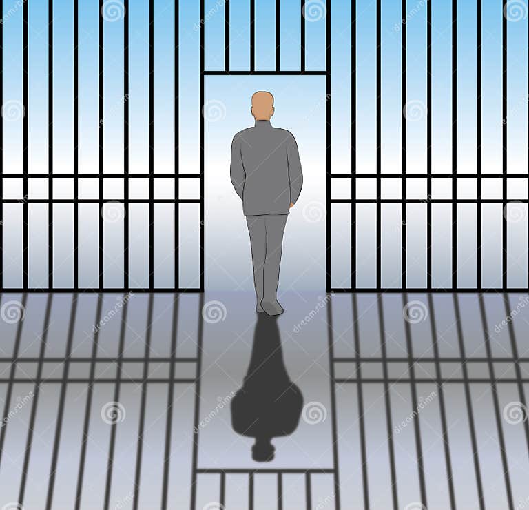 Libéré de la prison illustration stock. Illustration du libre - 50738475