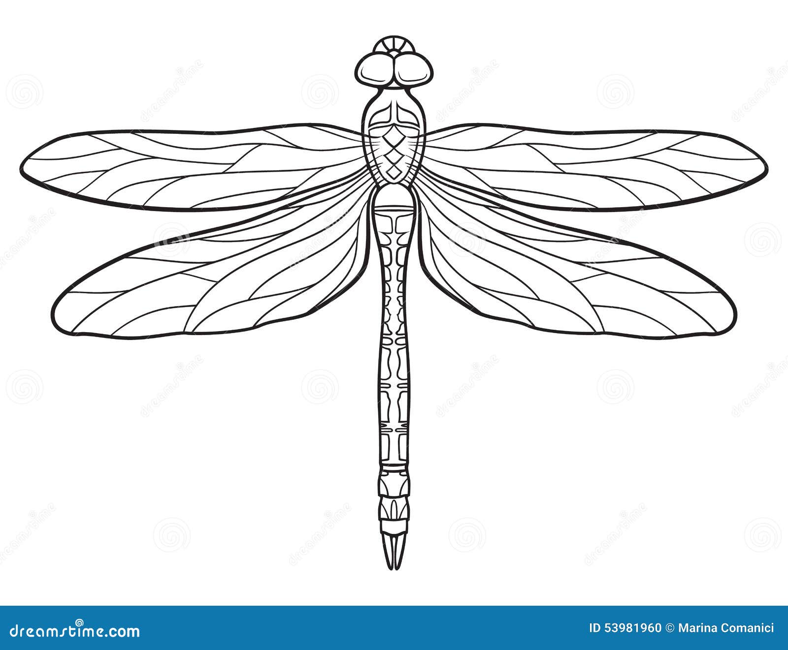 Libellule illustration de vecteur. Illustration du symbole - 53981960