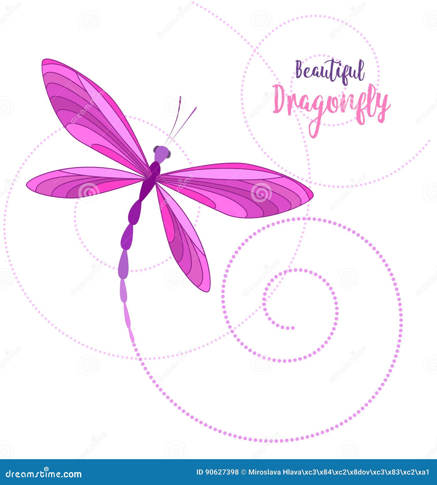 Libellules en vol illustration de vecteur. Illustration du moderne ...