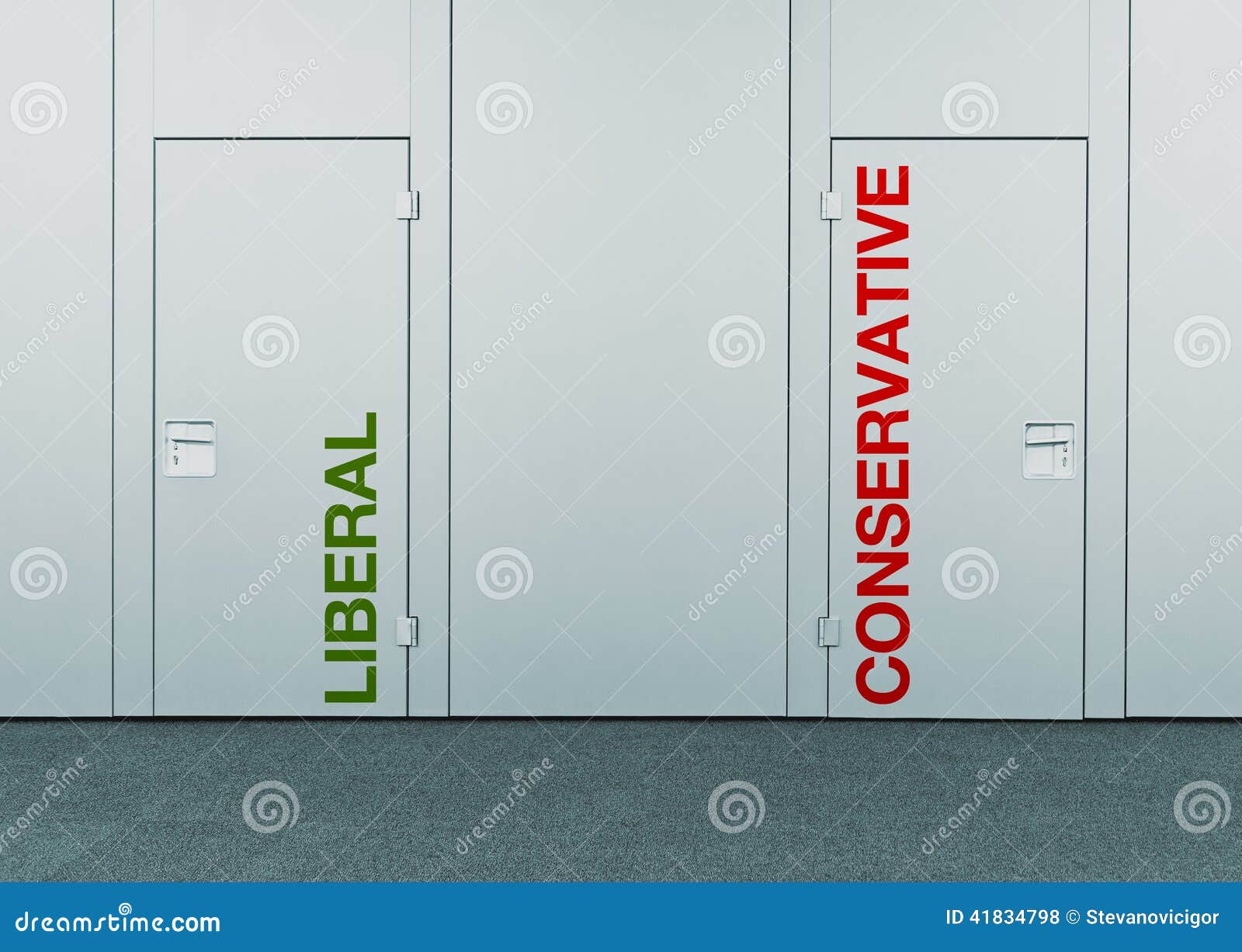 Liberal or Conservative, Concept of Choice Stock Photo - Image of ...