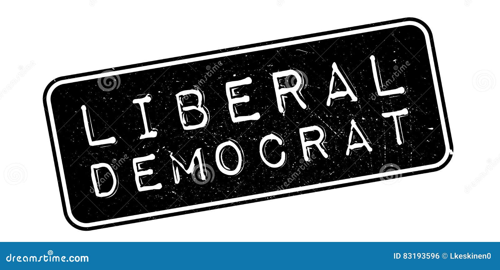 Liberal Rubber Stamp Isolated On White Background. Cartoon Vector ...