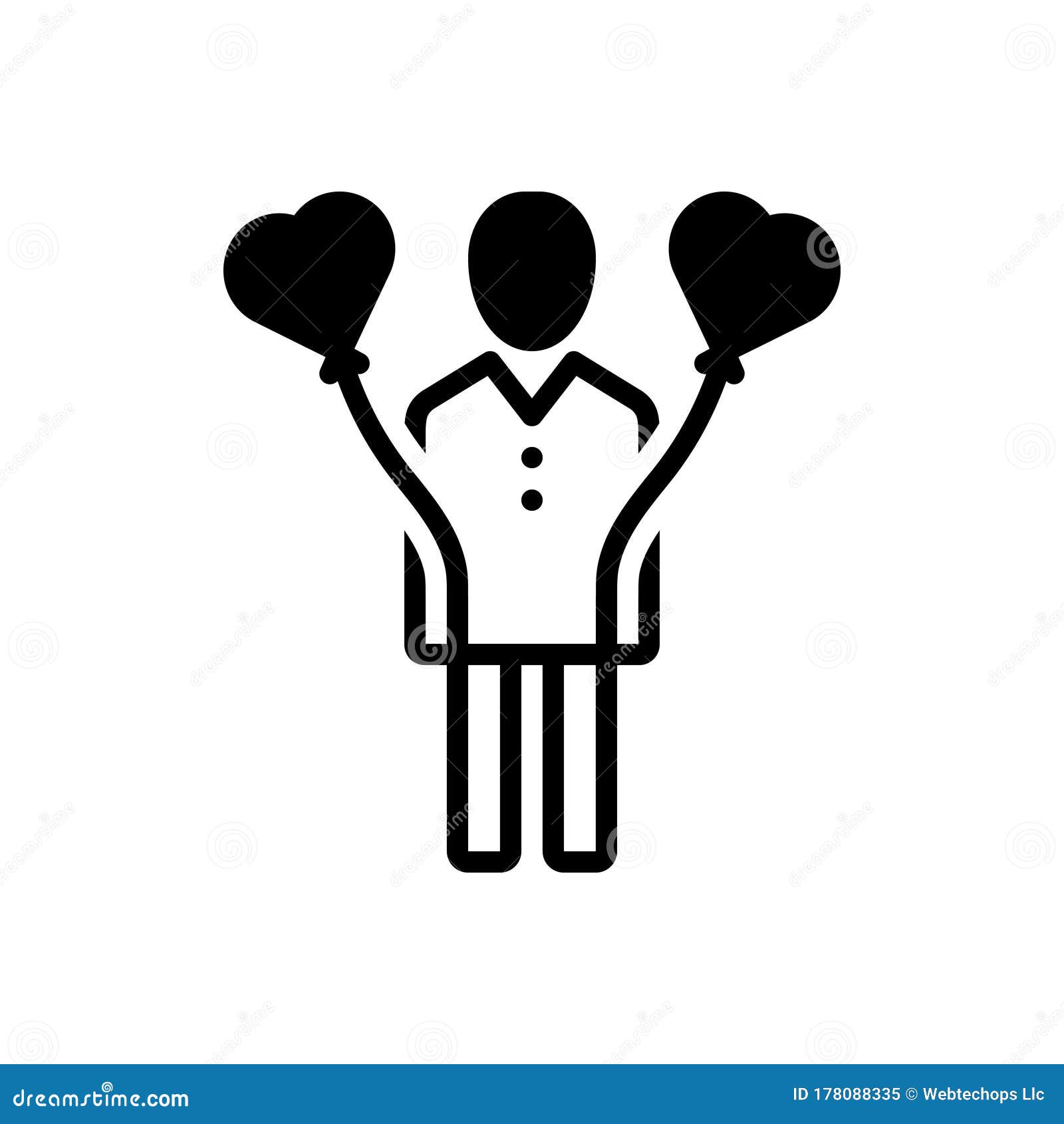 Black Solid Icon for Liberal, Benevolent and Generous Stock Vector ...