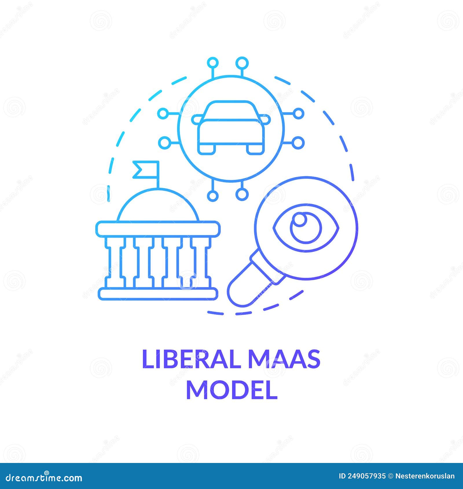 Liberal Maas Model Blue Gradient Concept Icon Stock Vector ...