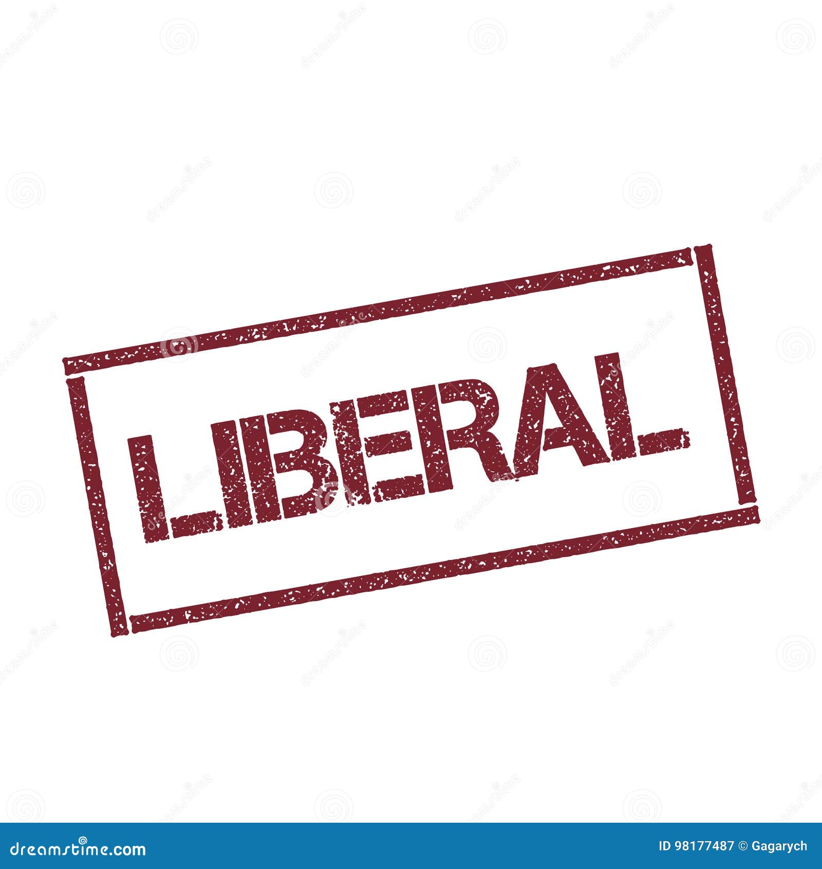 Liberal Rectangular Stamp. Vector Illustration | CartoonDealer.com ...