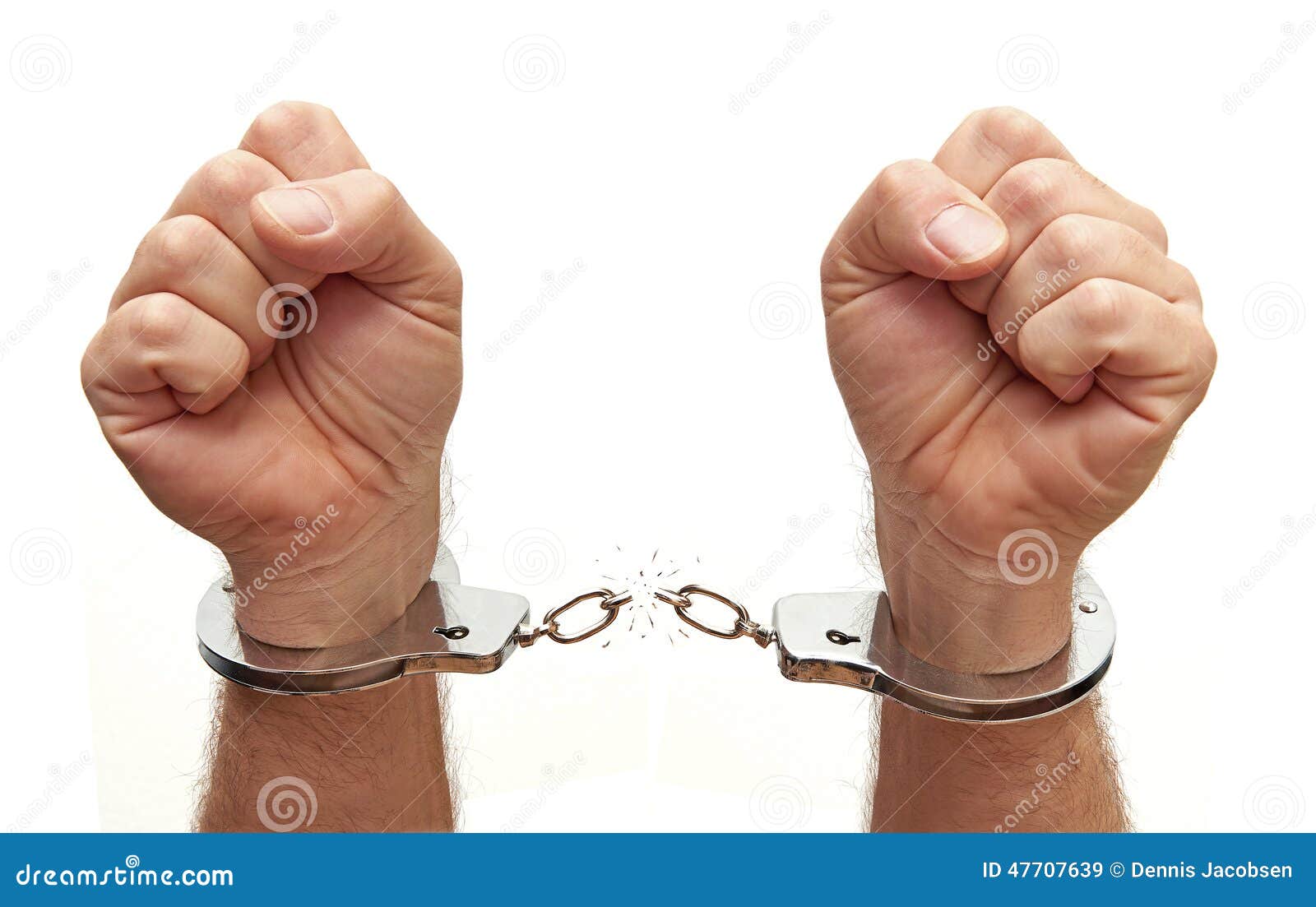 Liberandosi delle manette immagine stock. Immagine di custodia - 47707639