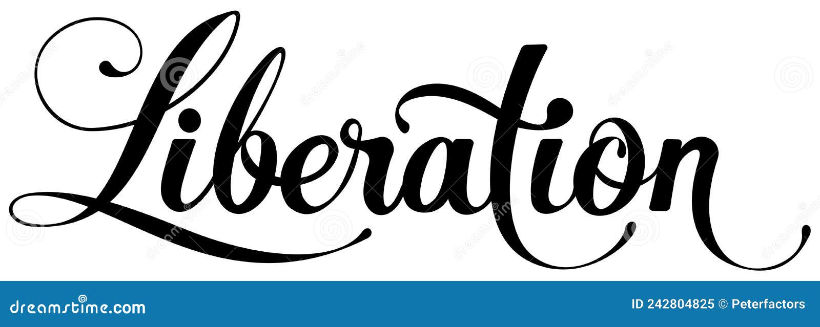 Liberation - Custom Calligraphy Text Stock Vector - Illustration of ...