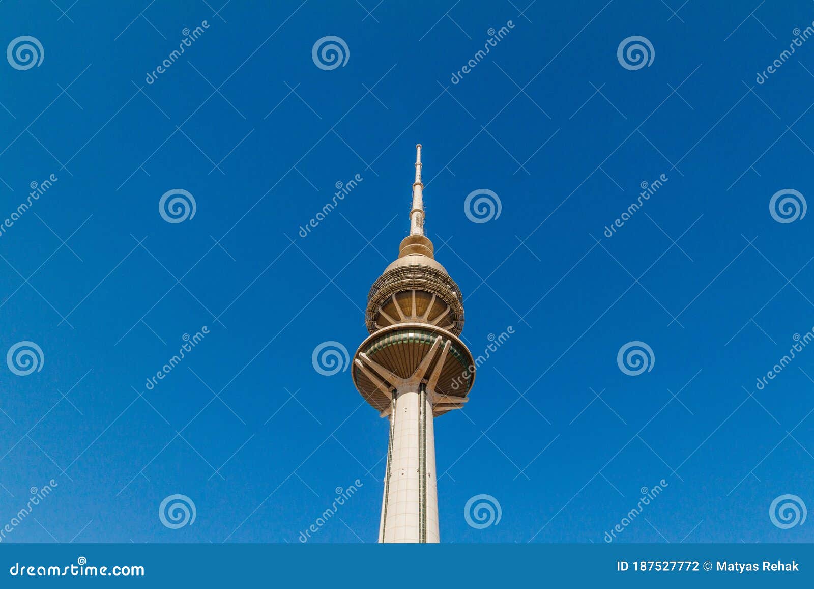 Liberation Tower in Kuwait stock photo. Image of communication - 187527772