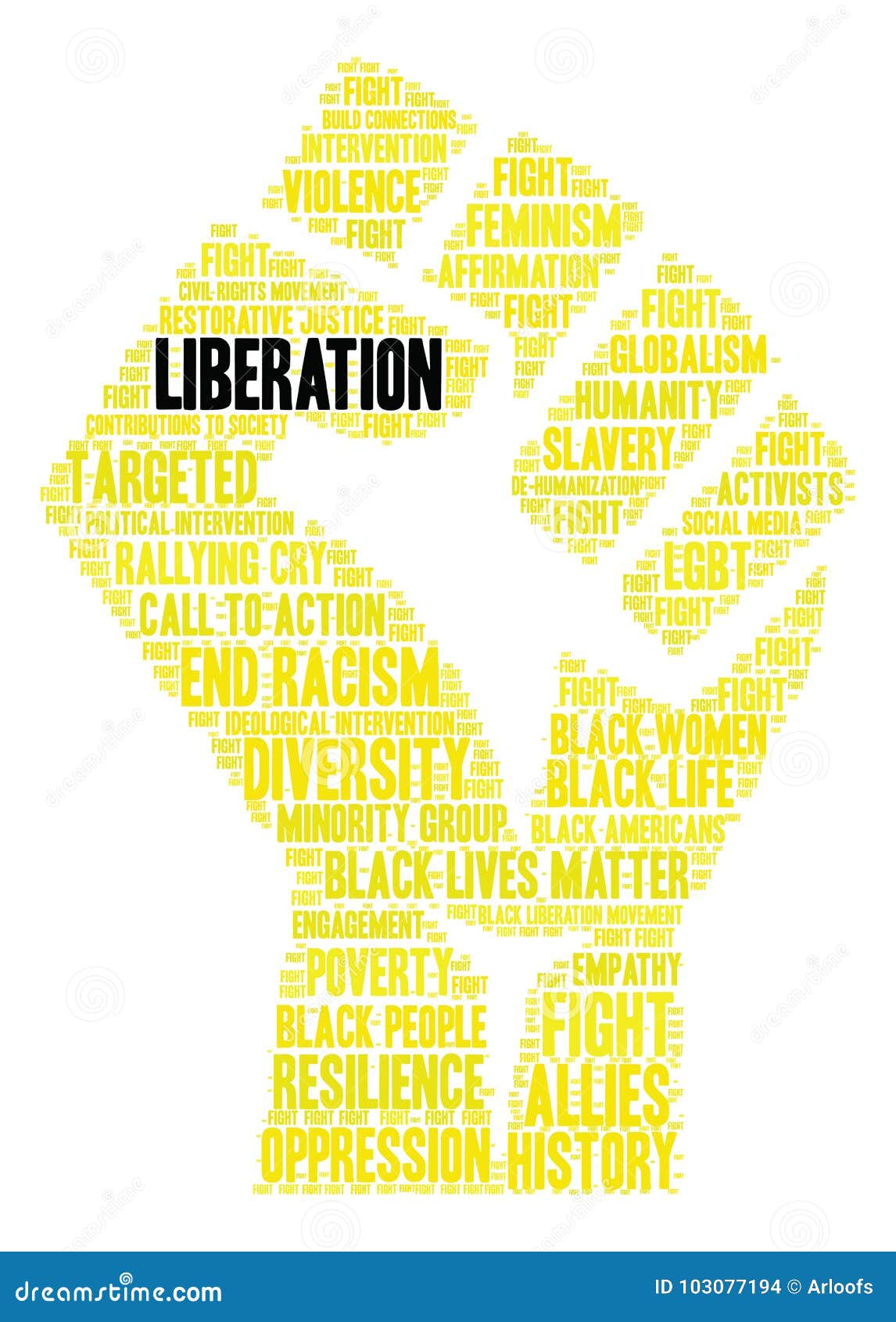 Liberation Word Cloud editorial stock image. Illustration of civil ...