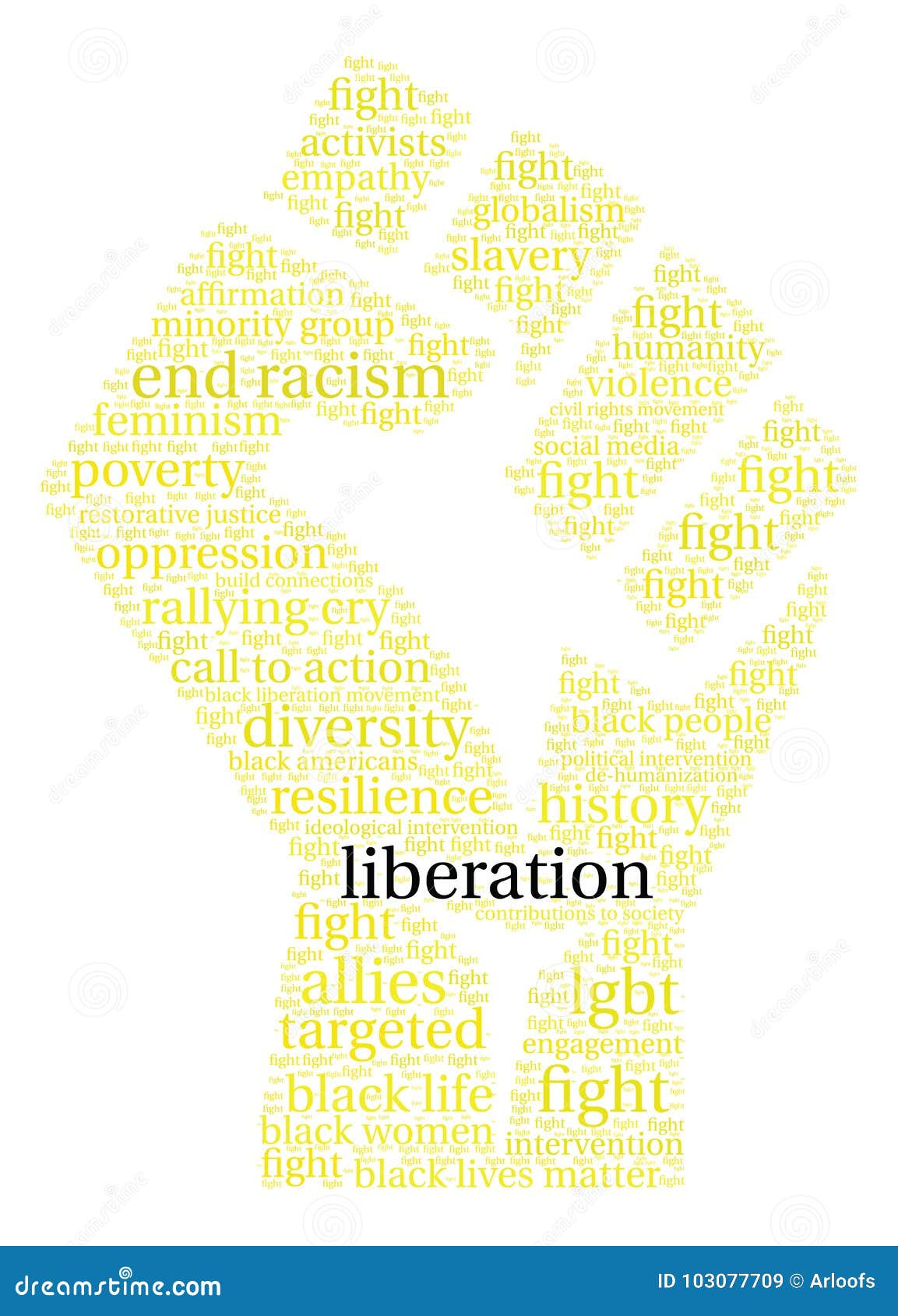 Liberation Word Cloud editorial stock image. Illustration of life ...