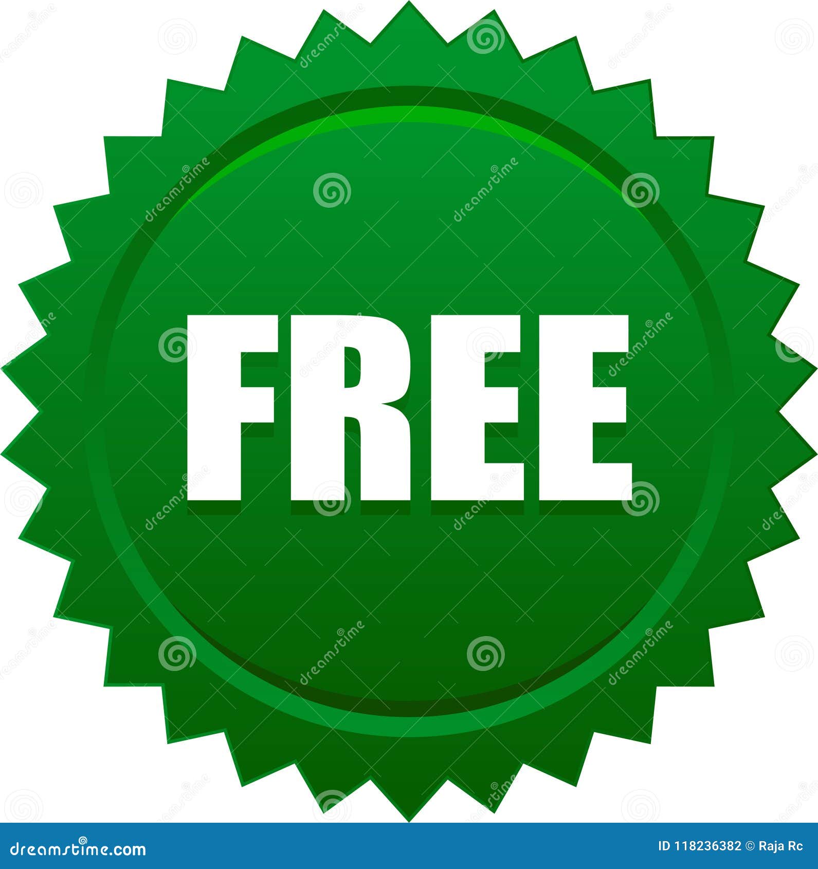 Libere El Verde De La Insignia Del Sello Del Sello Ilustración del ...