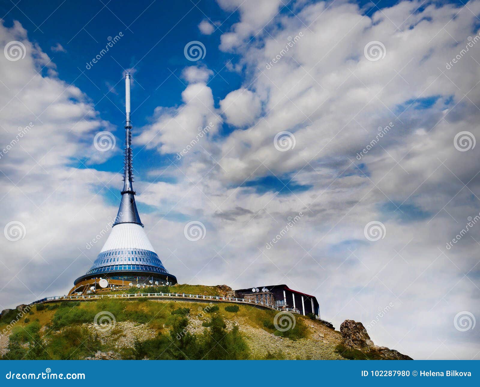 Liberec Jested Tower Czech Republic Stock Photo - Image of hotel ...