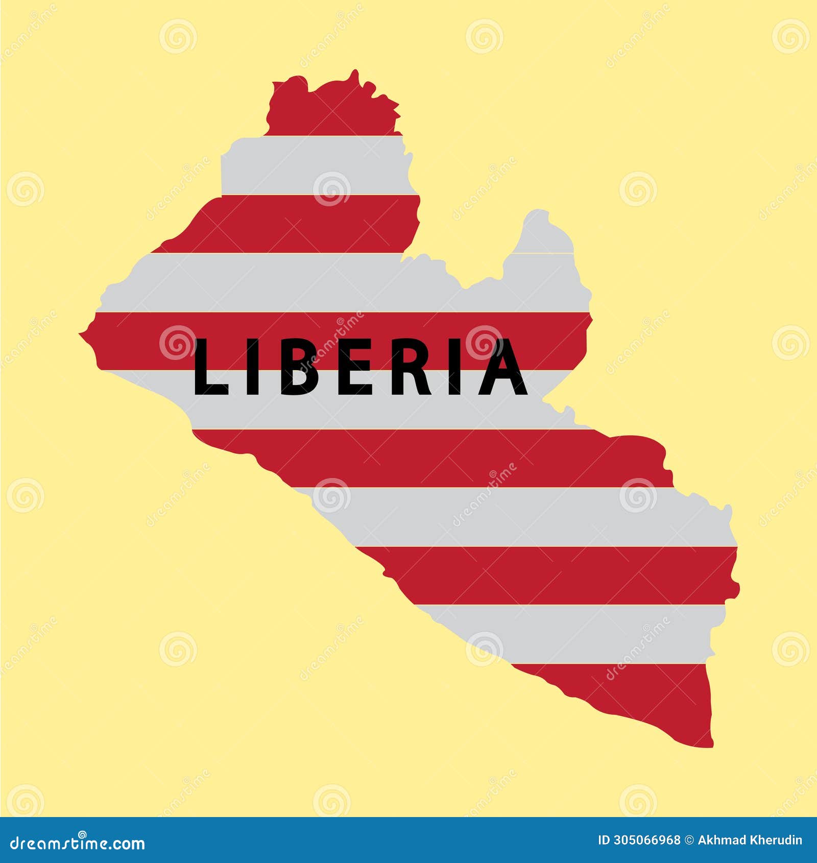 Liberia country map stock vector. Illustration of creative - 305066968