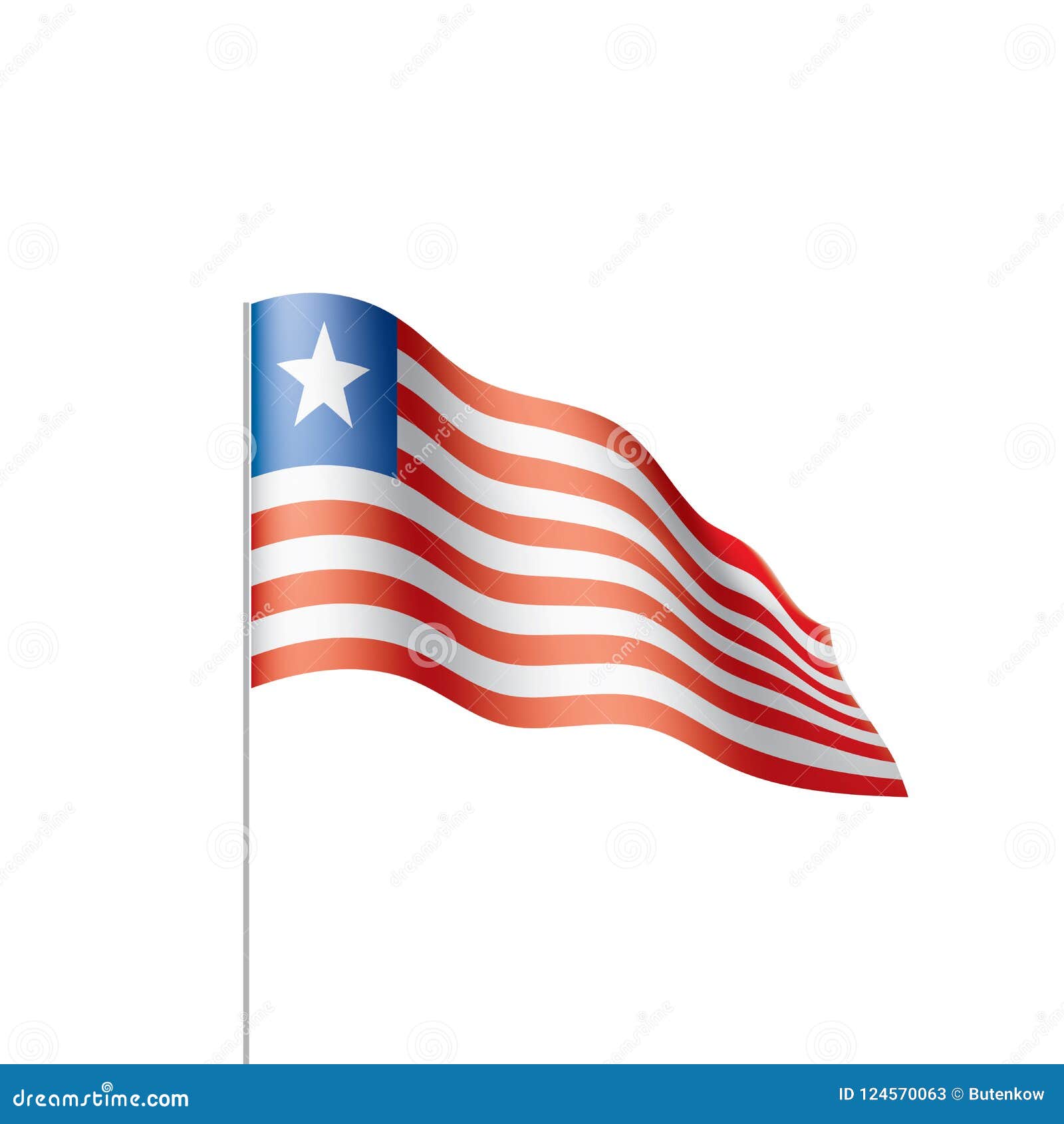 Liberia Flag, Vector Illustration Stock Illustration - Illustration of graphic, flag: 124570063