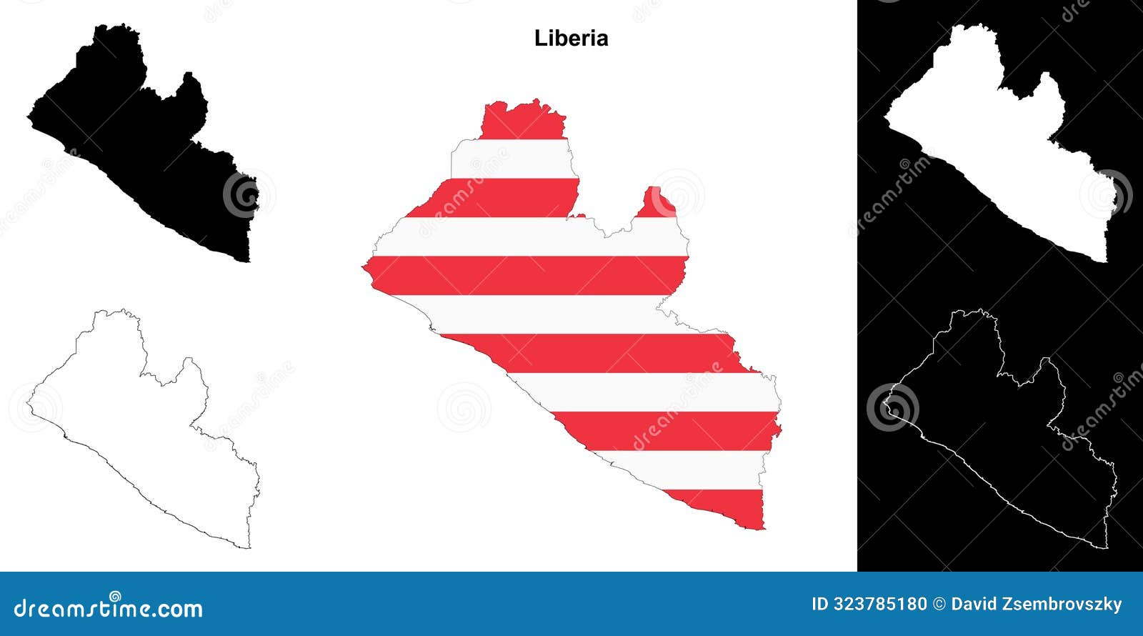 Liberia Outline Map Stock Photo | CartoonDealer.com #4833822