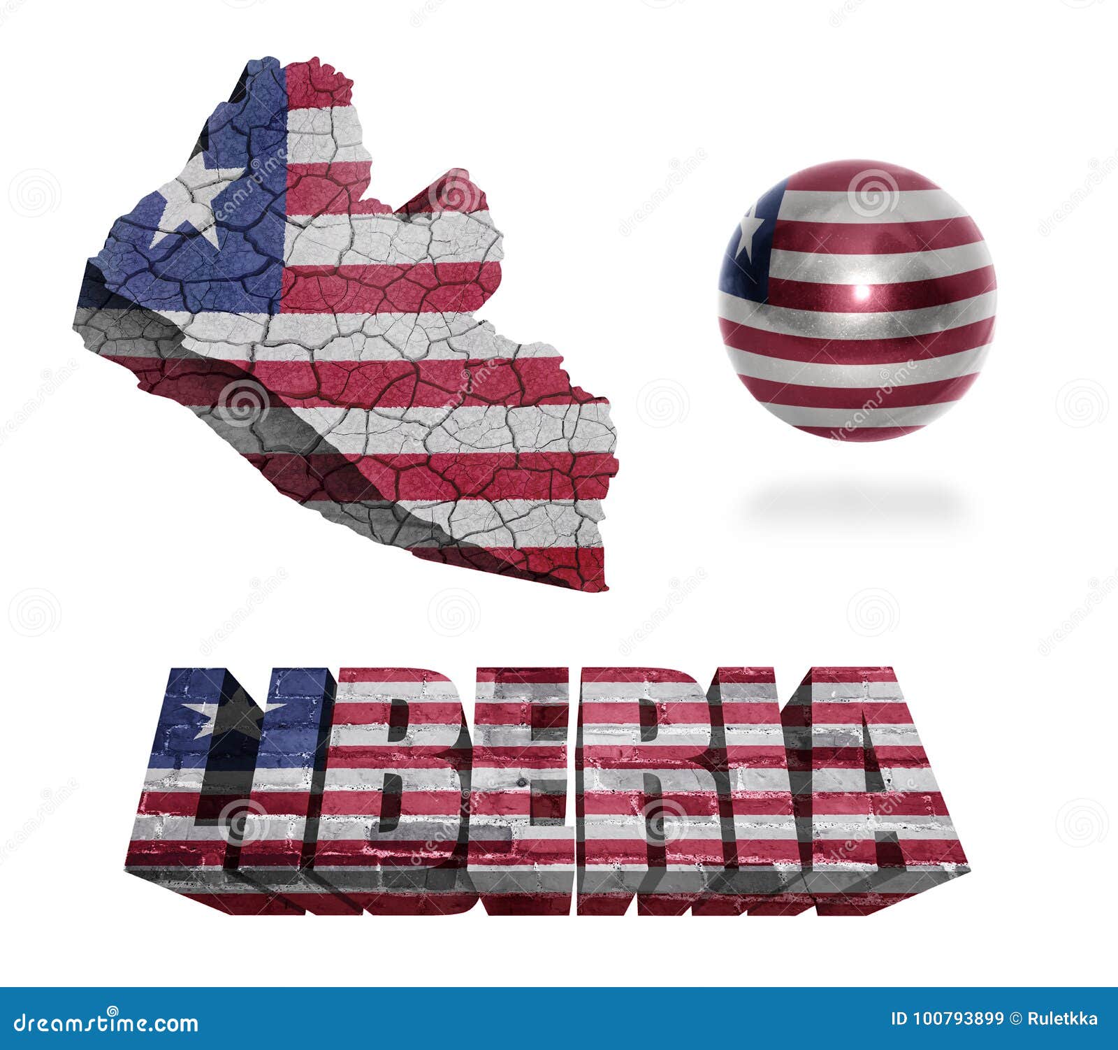 Liberia Symbols stock illustration. Illustration of ensign - 100793899