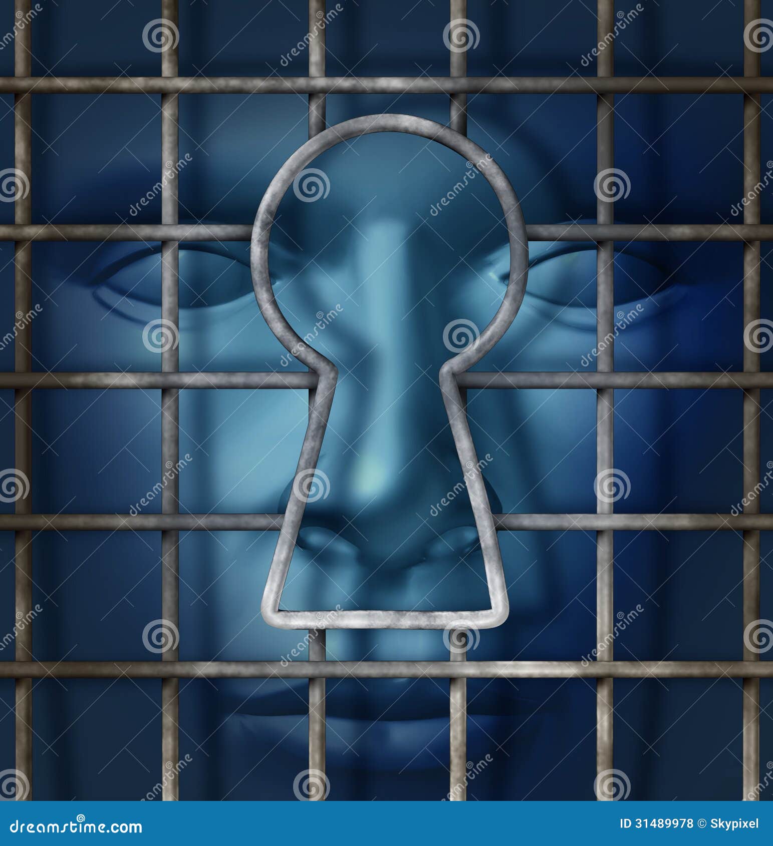 Liberté individuelle illustration stock. Illustration du grille - 31489978