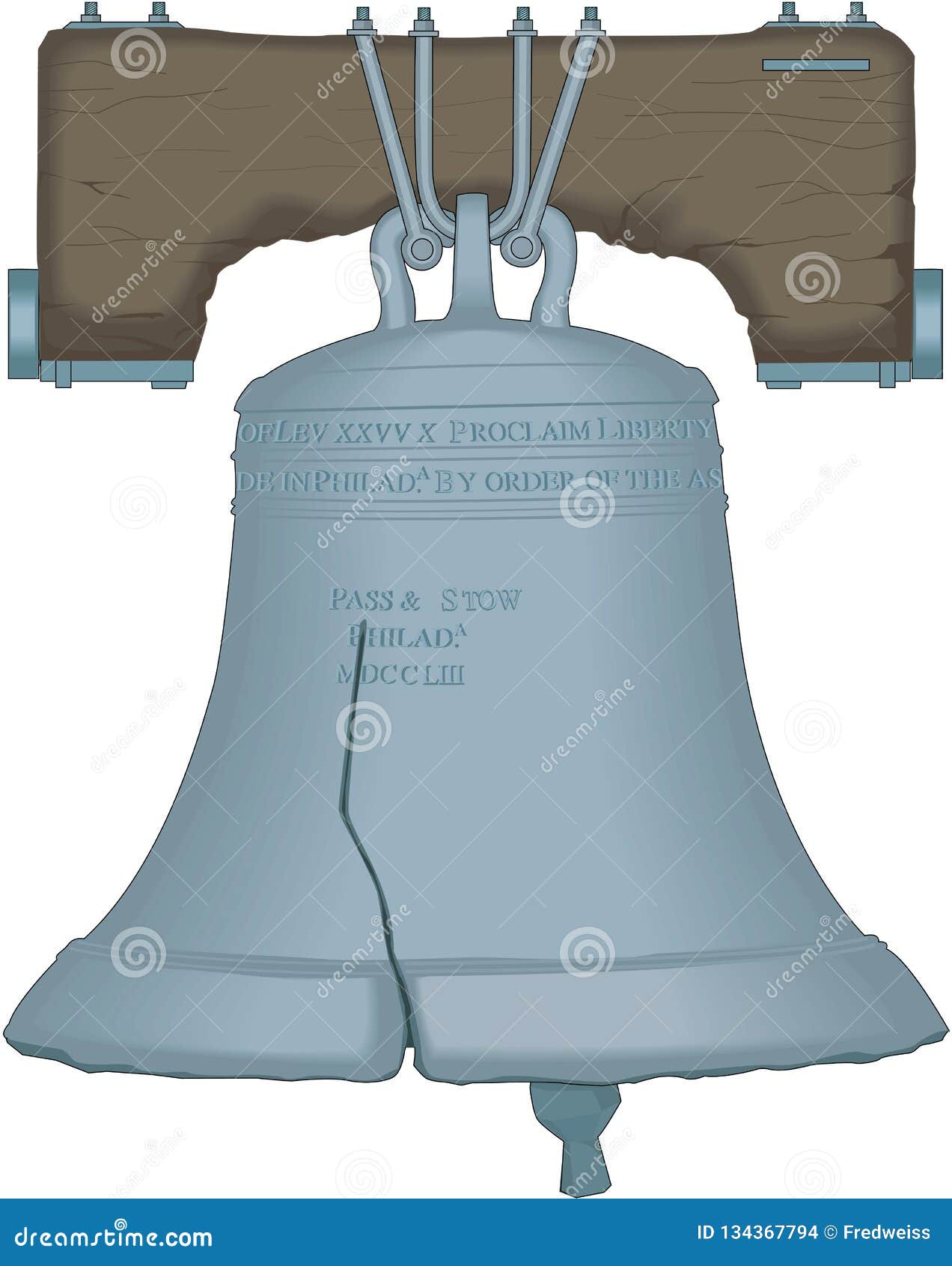 Liberty Bell Vector Illustration Stock Vector - Illustration of liberty ...