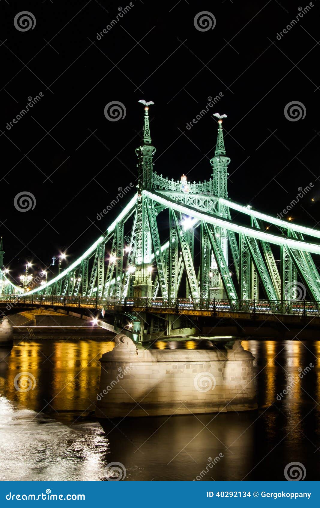 Liberty Bridge stock photo. Image of city, urban, green - 40292134