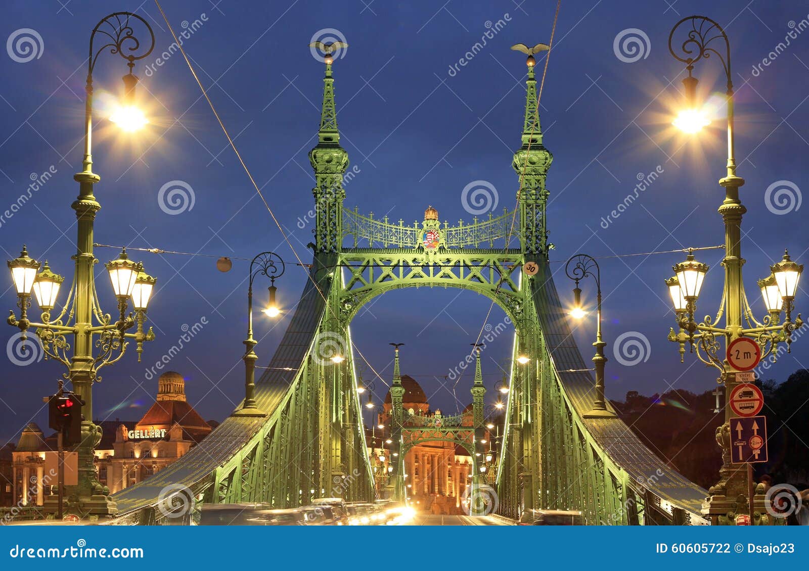 Liberty bridge stock photo. Image of traffic, bridge - 60605722