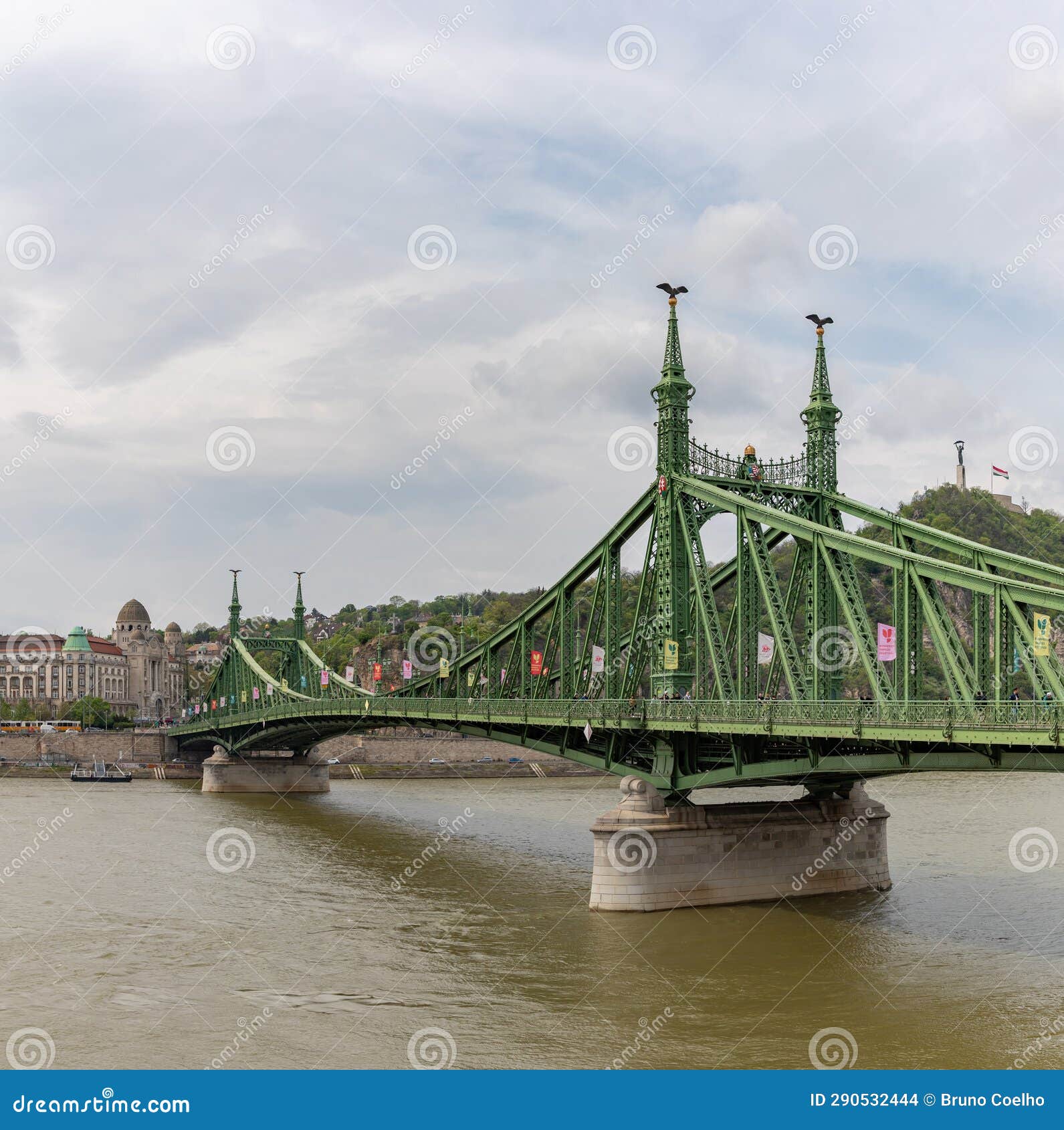 Liberty Bridge stock photo. Image of water, bridge, river - 290532444