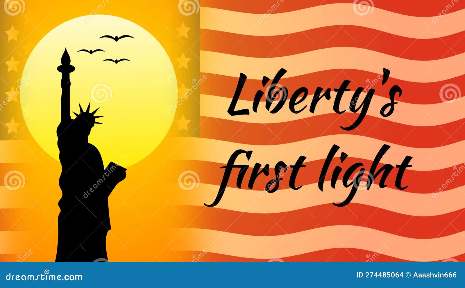 Liberty S First Light Text for Freedom and Independence Day Stock ...