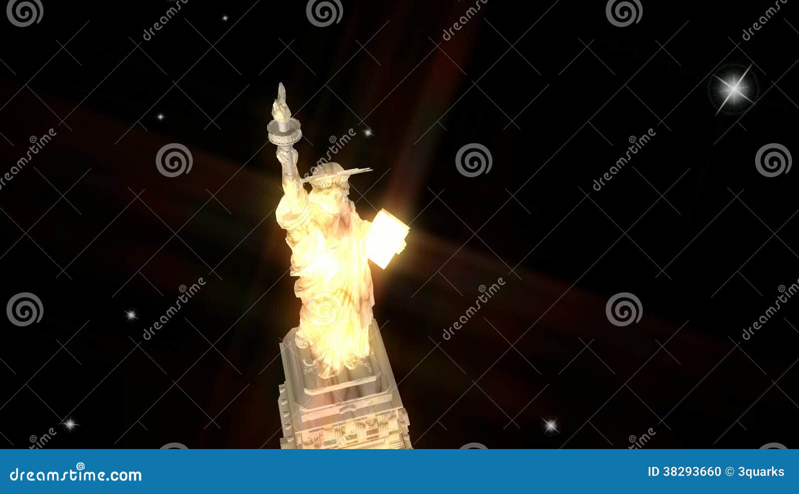 Liberty Statue Animation stock video. Video of effect - 38293660