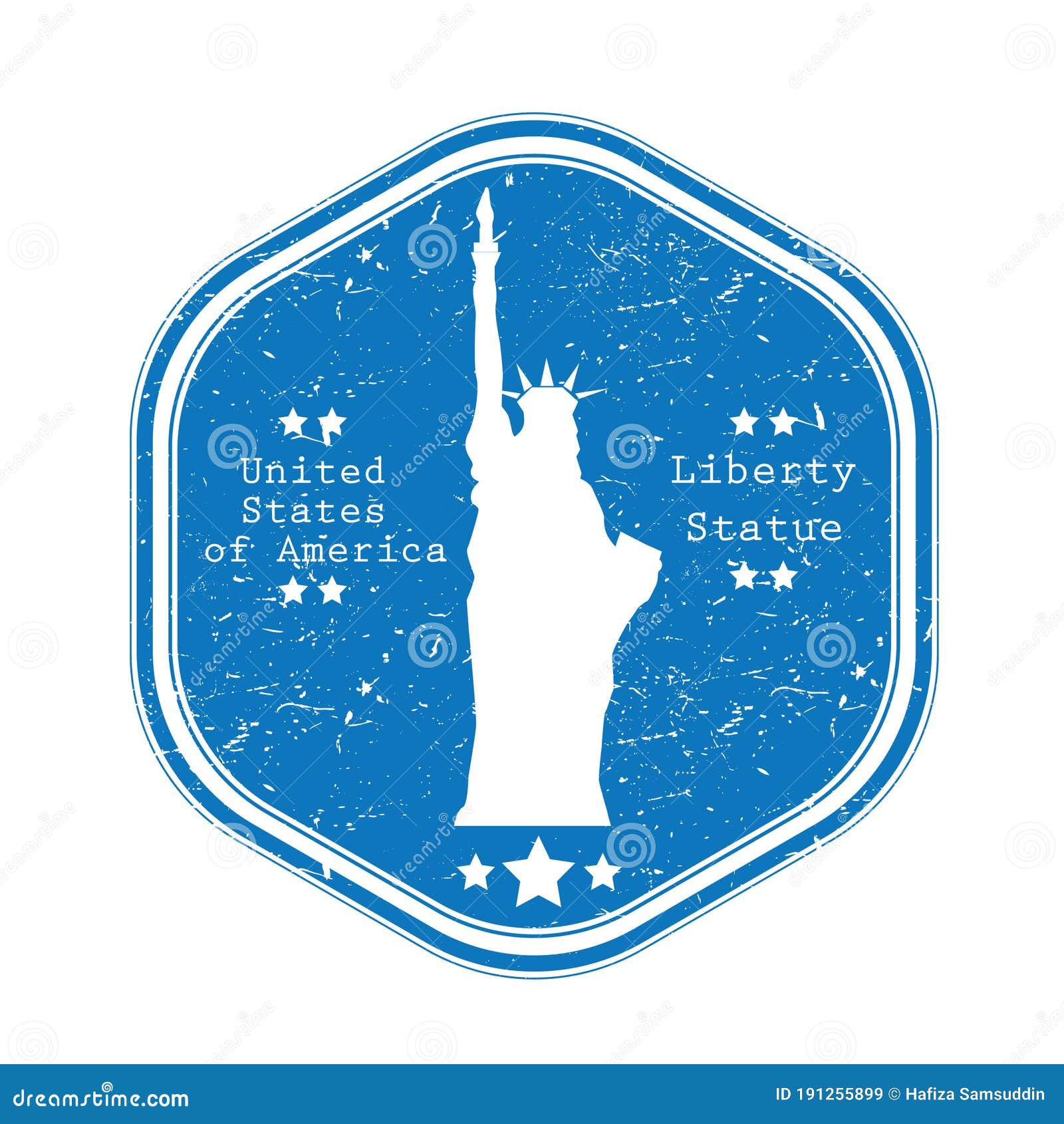 Liberty Statue Label. Vector Illustration Decorative Design Stock ...