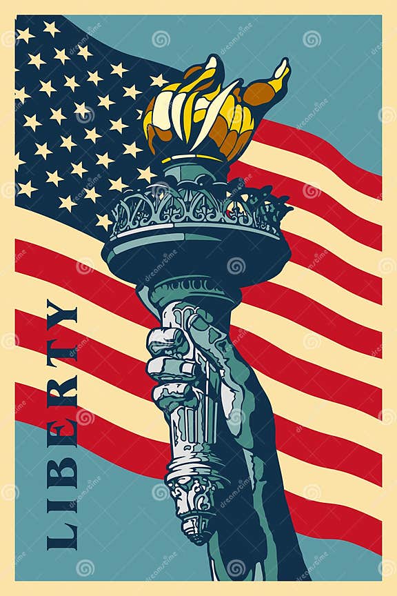 Liberty Torch. stock vector. Illustration of flame, sticker - 26265925
