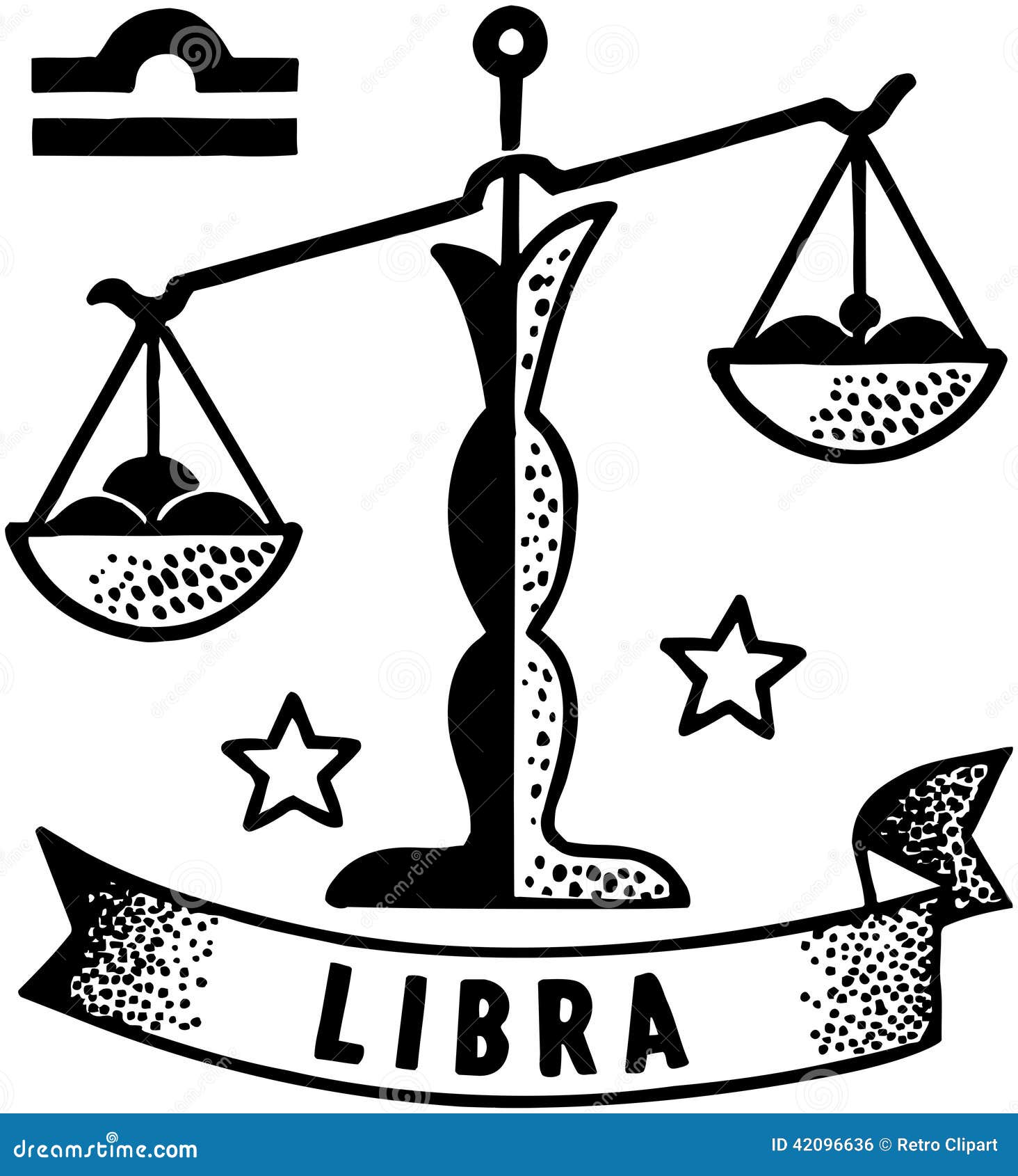Libra stock vector. Illustration of classic, nostalgia - 42096636