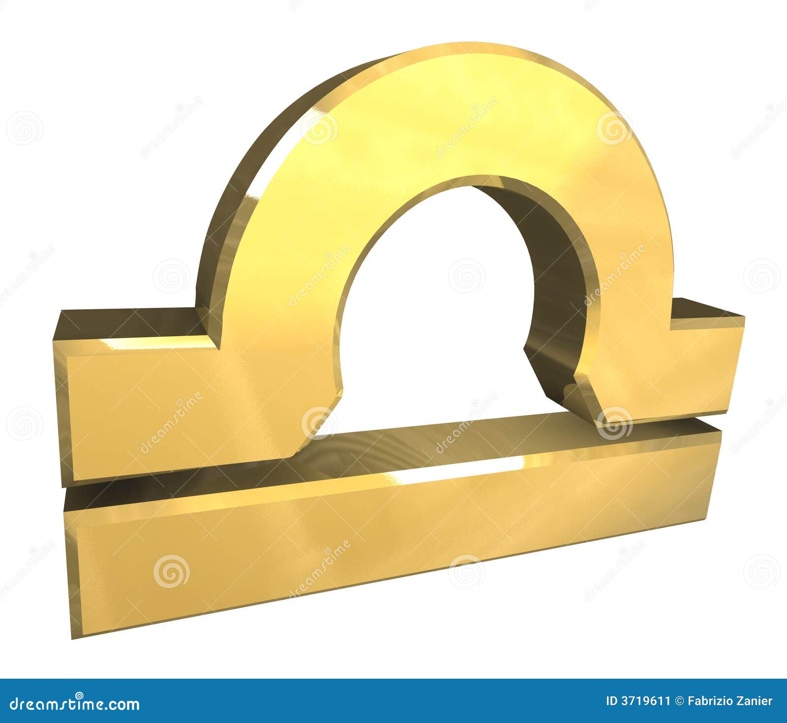 Libra Astrology Symbol In Gold (3d) Stock Image | CartoonDealer.com ...