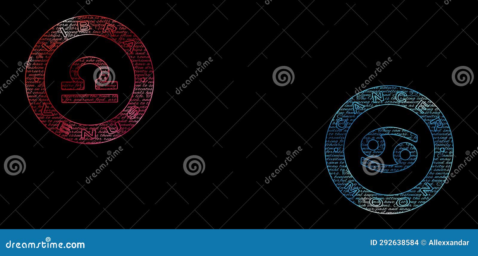 Libra and Cancer Compatibility Stock Illustration - Illustration of ...