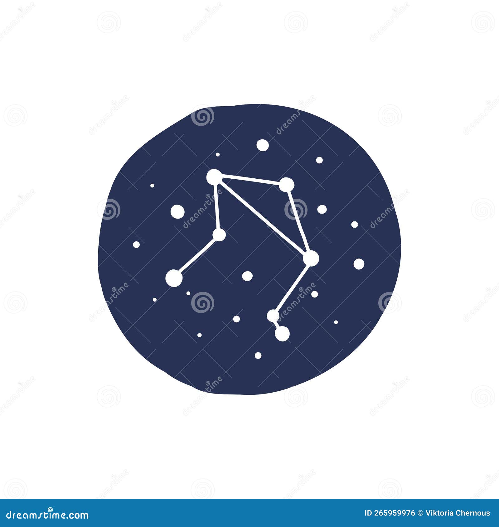 Libra Constellation Doodle Icon, Vector Color Line Illustration Stock ...