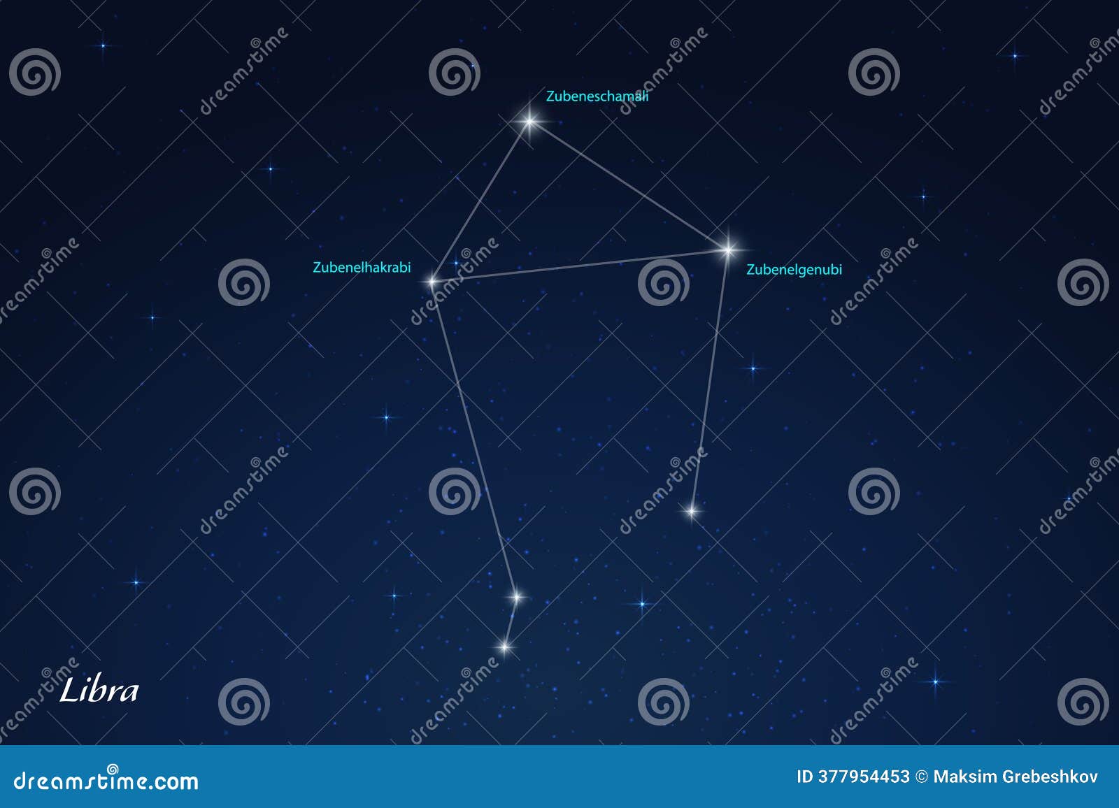 Libra Constellation On A Purple Background.. Schematic Representation ...