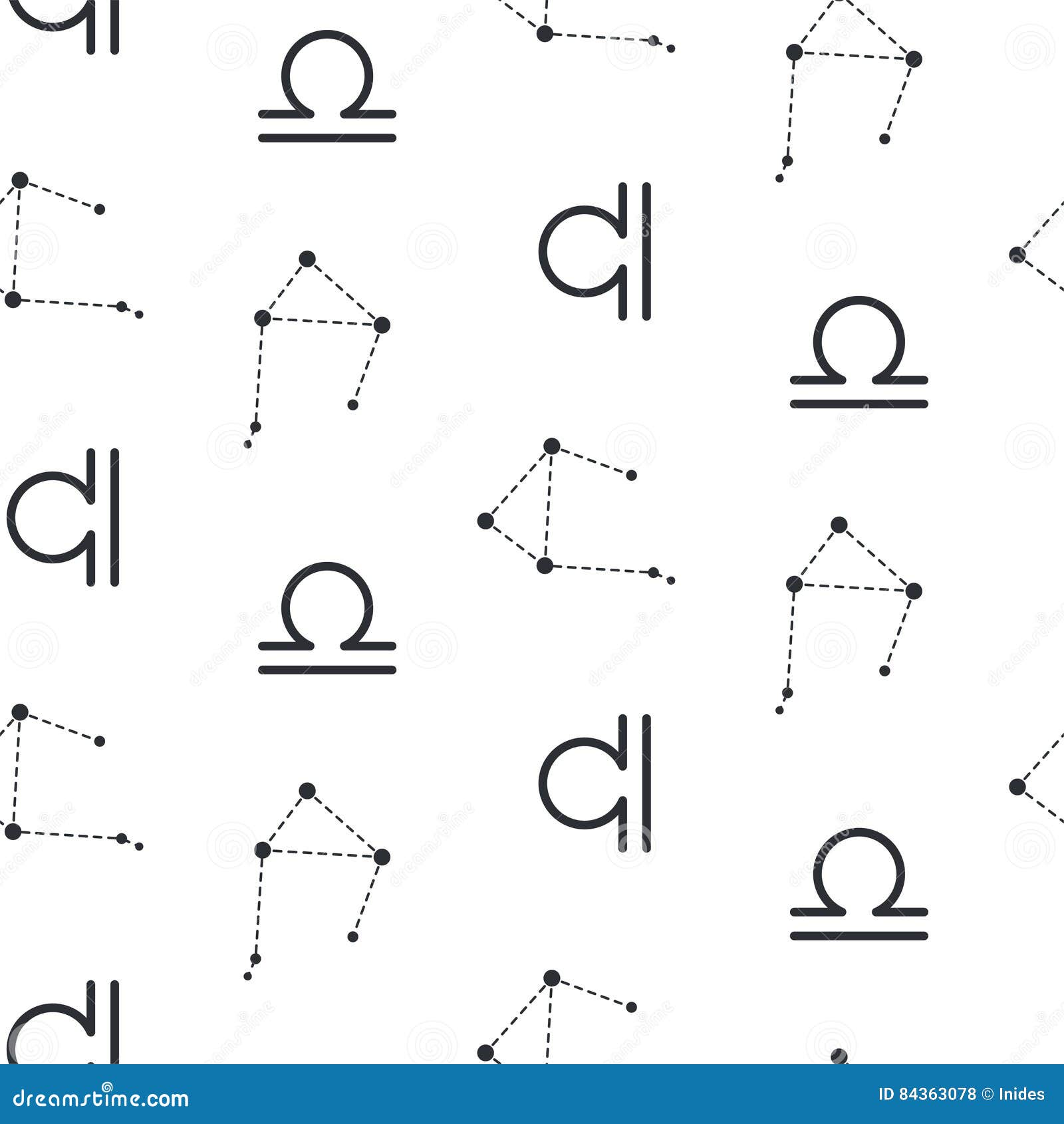 Libra Constellation On A Purple Background.. Schematic Representation ...