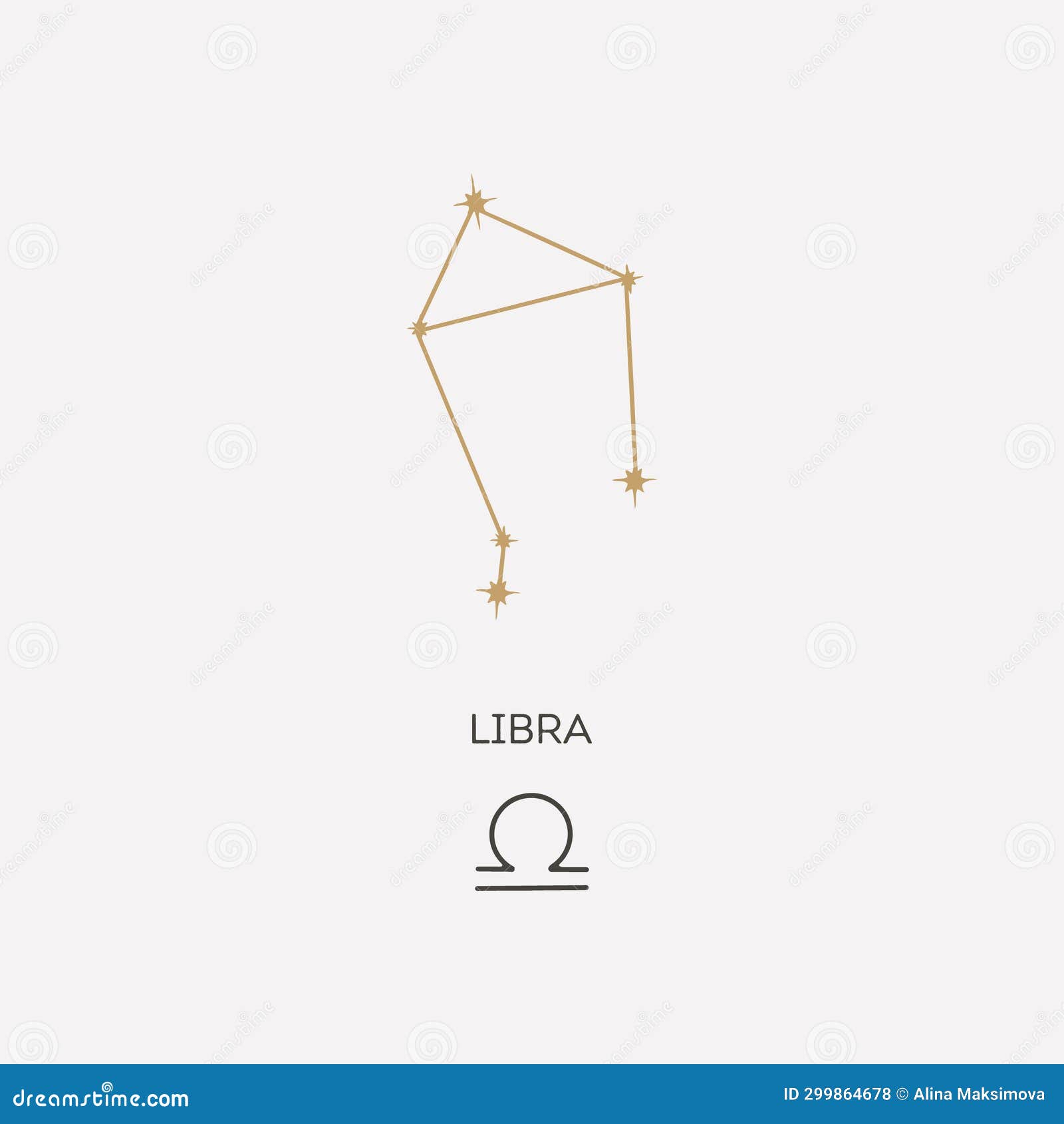 Libra Constellation Vector Illustration Stock Vector - Illustration of ...