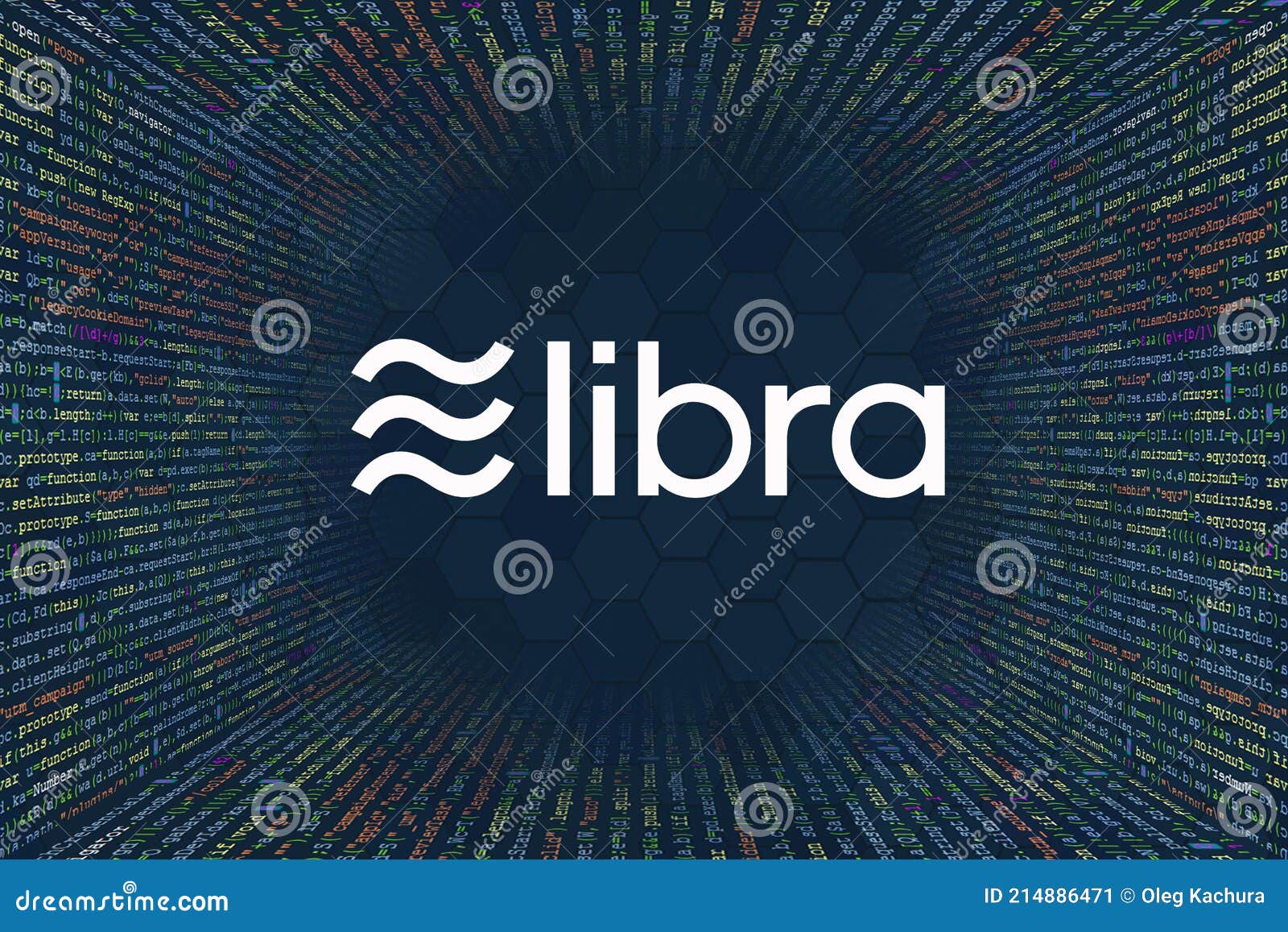 Libra Cryptocurrency Symbol A Tunnel From A Computer Program Code Programmer Strings Of Code