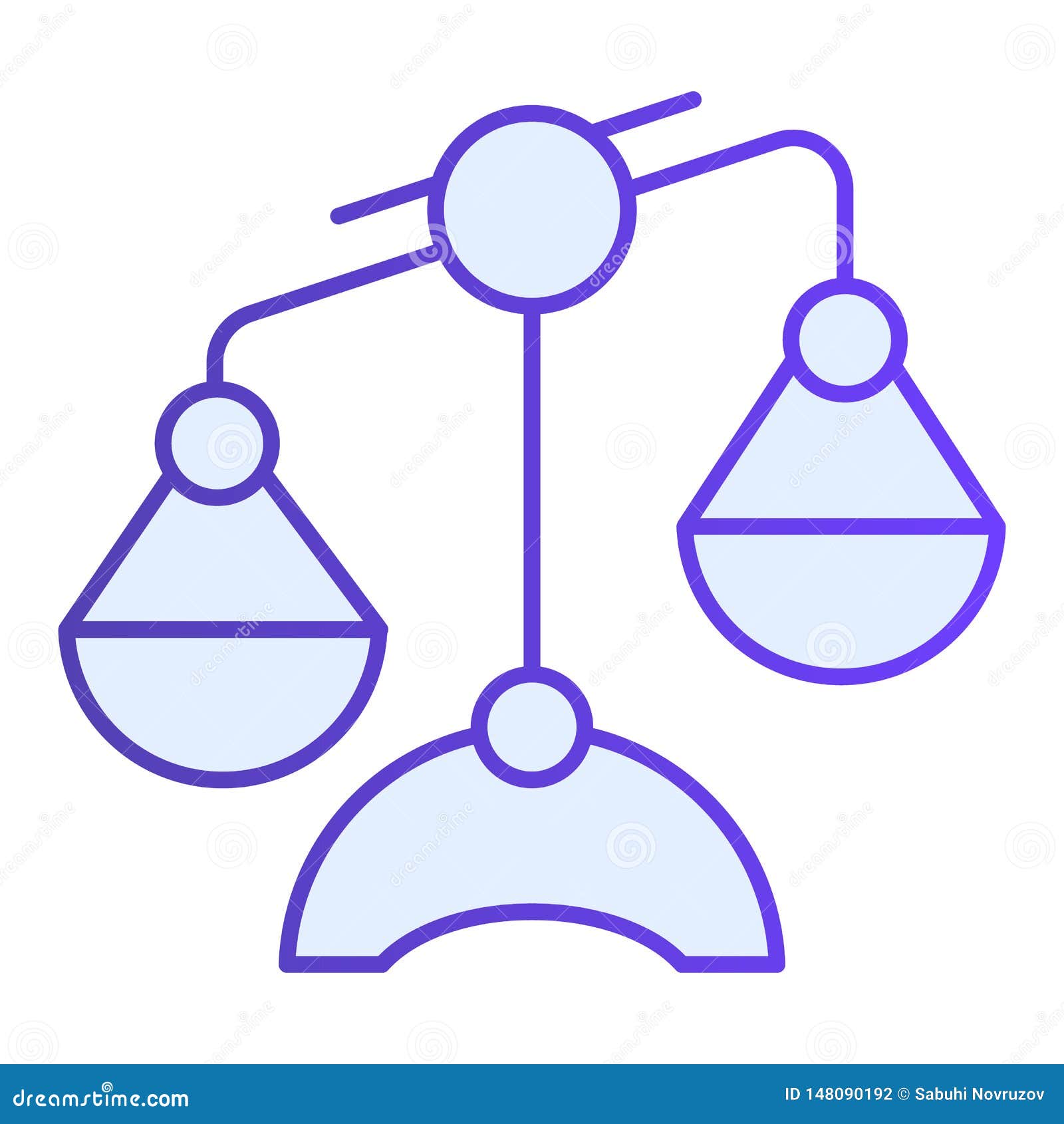Libra Flat Icon. Scales Blue Icons in Trendy Flat Style. Equal Gradient ...