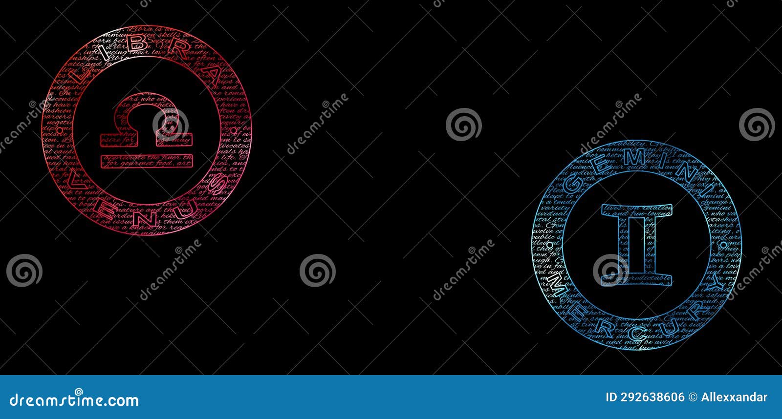 Libra and Gemini Compatibility Stock Illustration - Illustration of ...