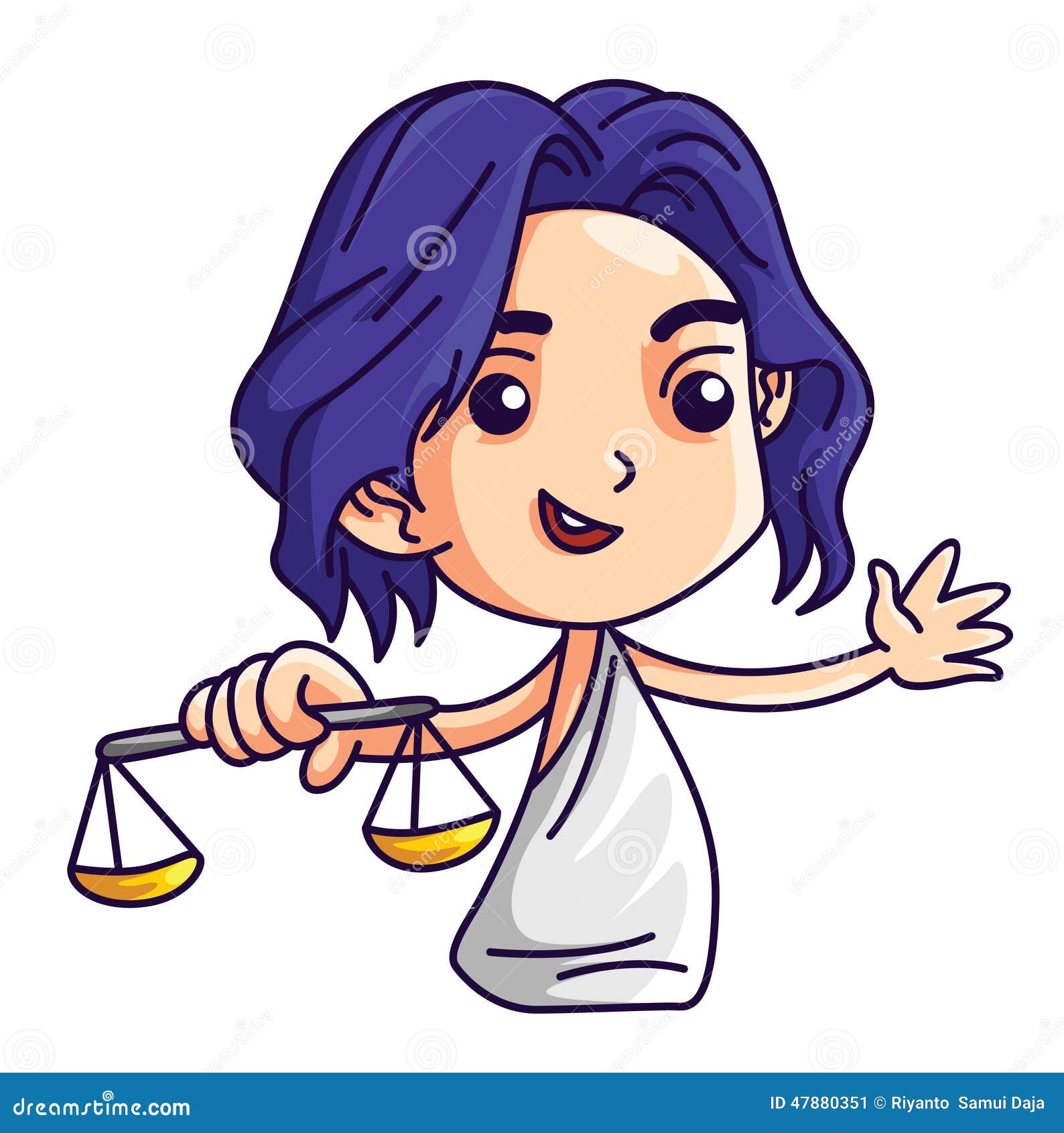 Libra Girl Zodiac Illustration Stock Vector - Illustration of cute ...