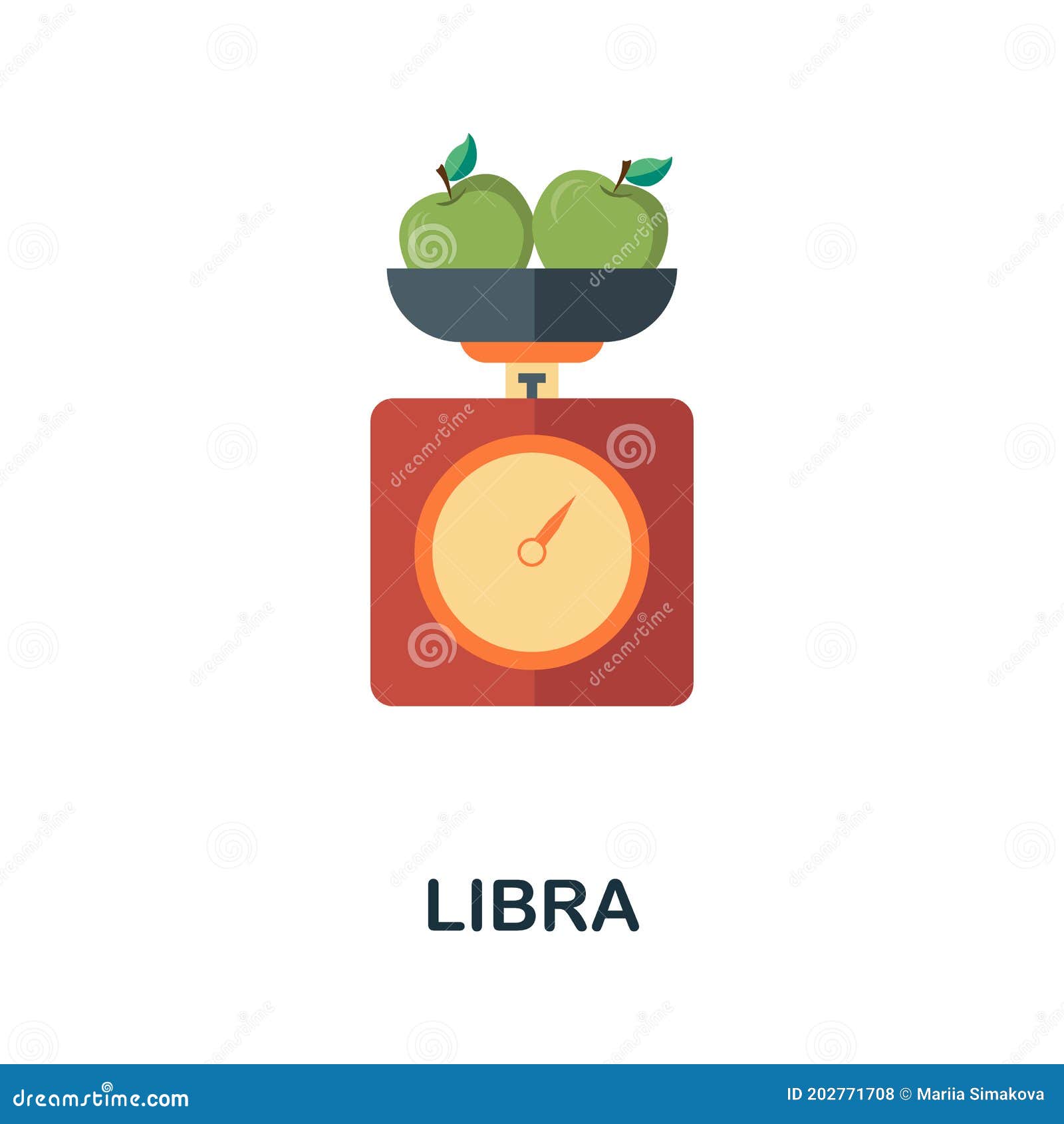 Kitchen Libra Measurement Sign Thin Line Icon Emblem Concept. Vector ...