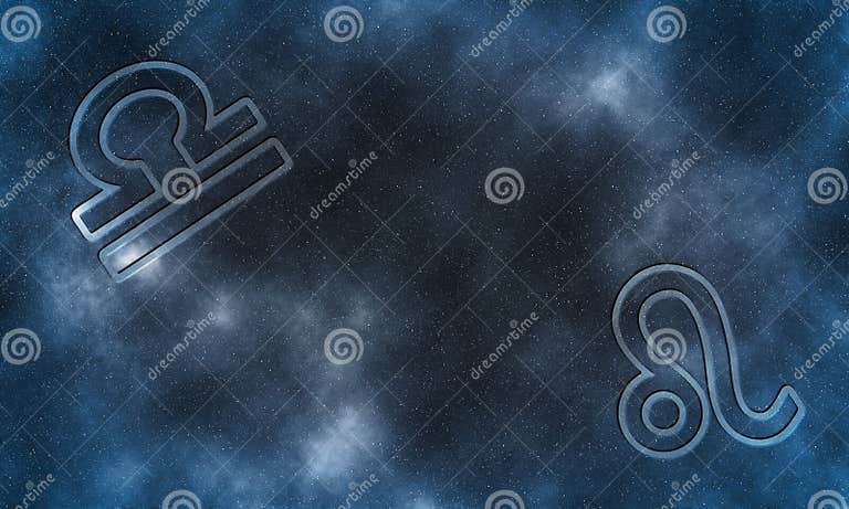 Libra and Leo Compatibility Stock Photo - Image of symbol, relationship ...