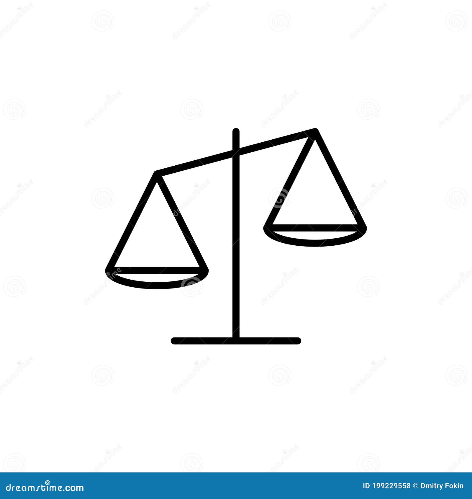 Libra Line Icon. Scales Vector Illustration Isolated On White. Equal ...