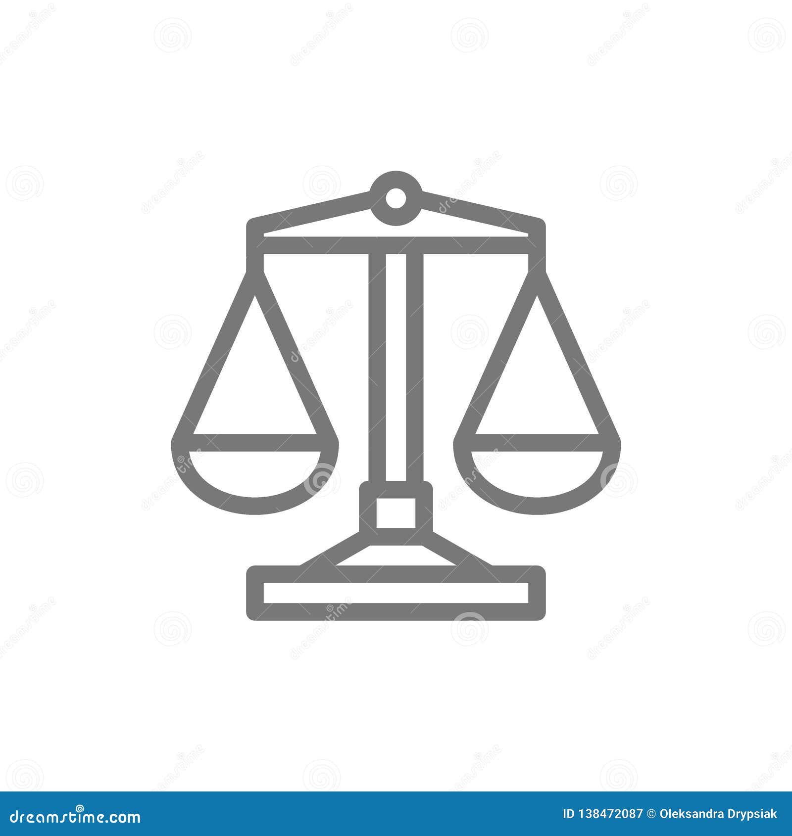 Libra Line Icon. Scales Vector Illustration Isolated On White. Equal ...