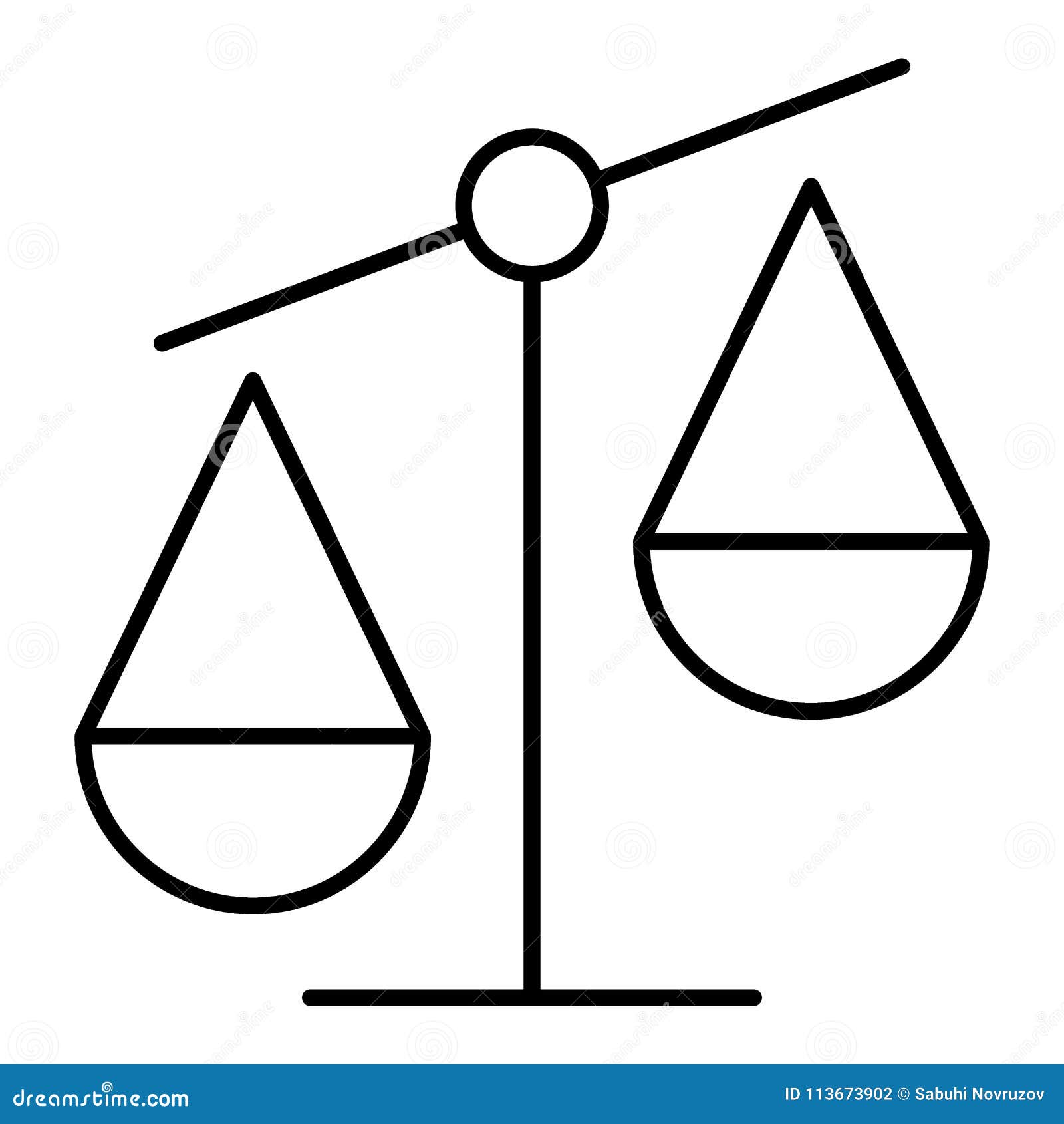 Libra Line Icon. Scales Vector Illustration Isolated On White. Equal ...