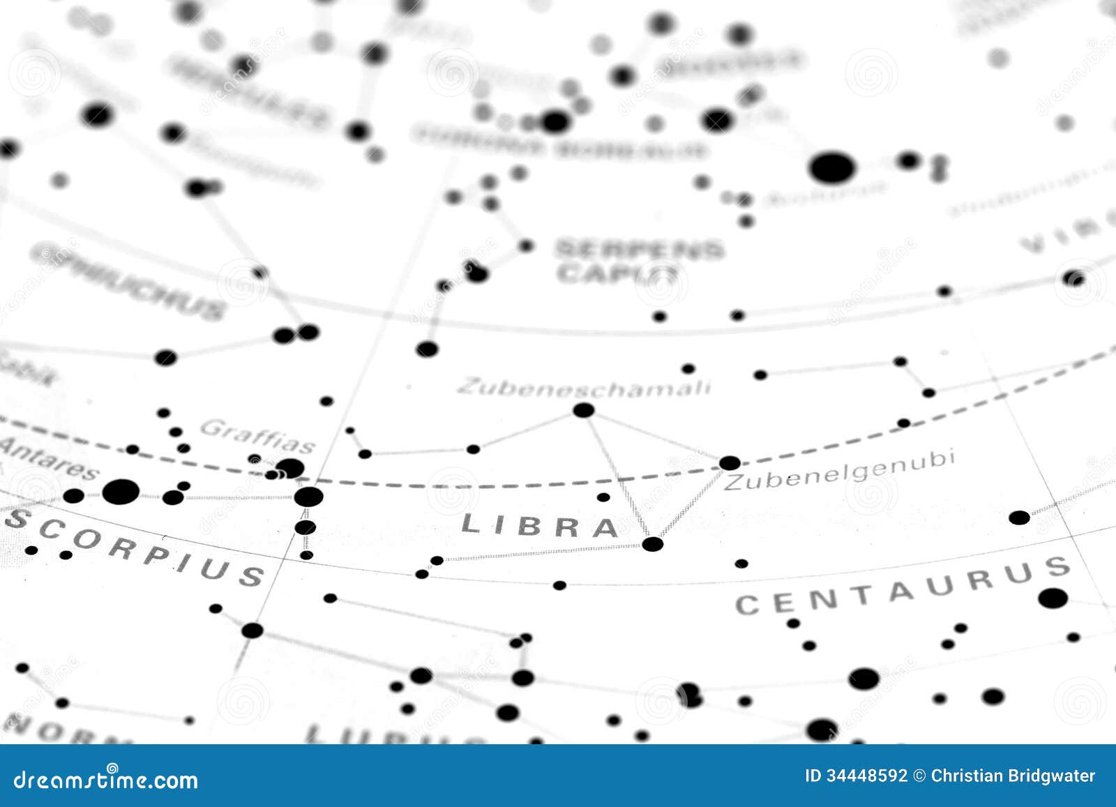 Libra no mapa de estrela foto de stock. Imagem de ciência - 34448592