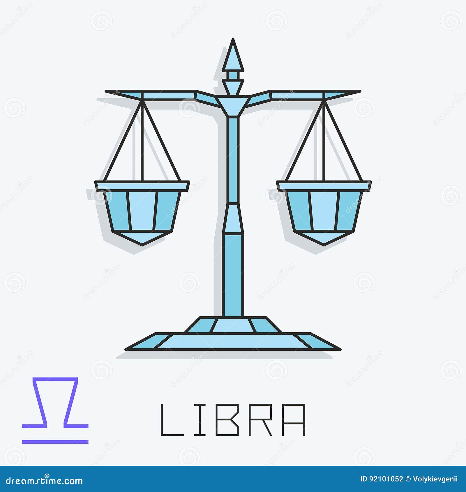 Libra sign stock vector. Illustration of aries, sign - 92101052