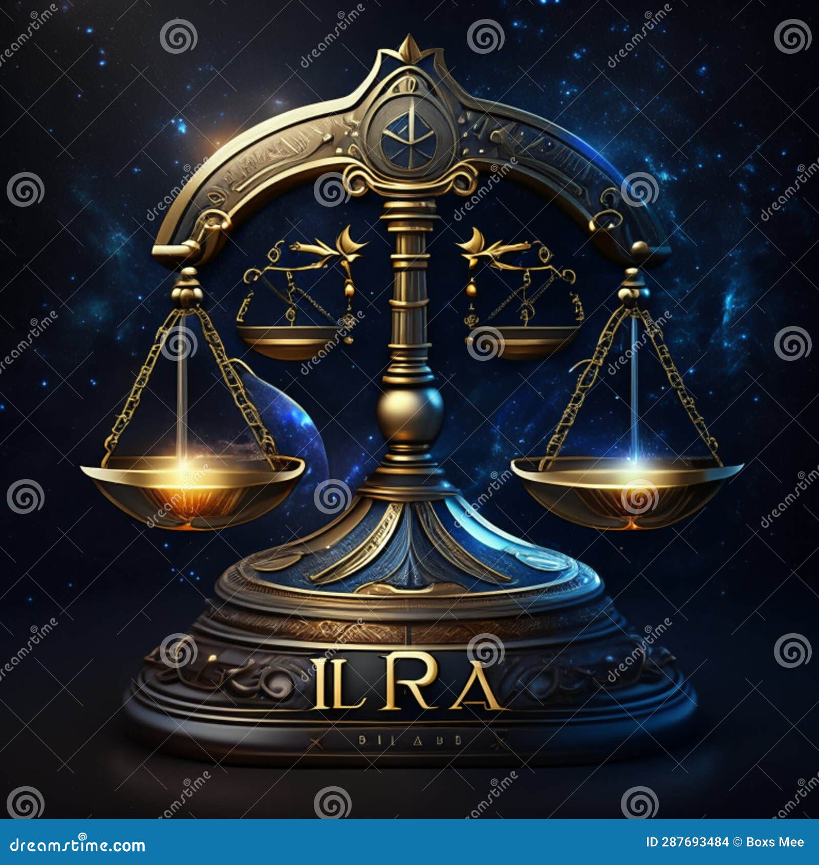 Libra, a Symbol of Law and Justice. 3D Rendering AI Generated Stock ...