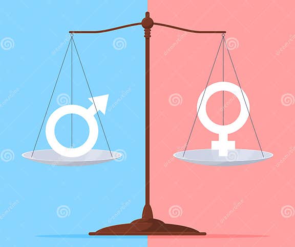 Libra With The Symbol Of A Man And A Woman Comparison Of Human Sex
