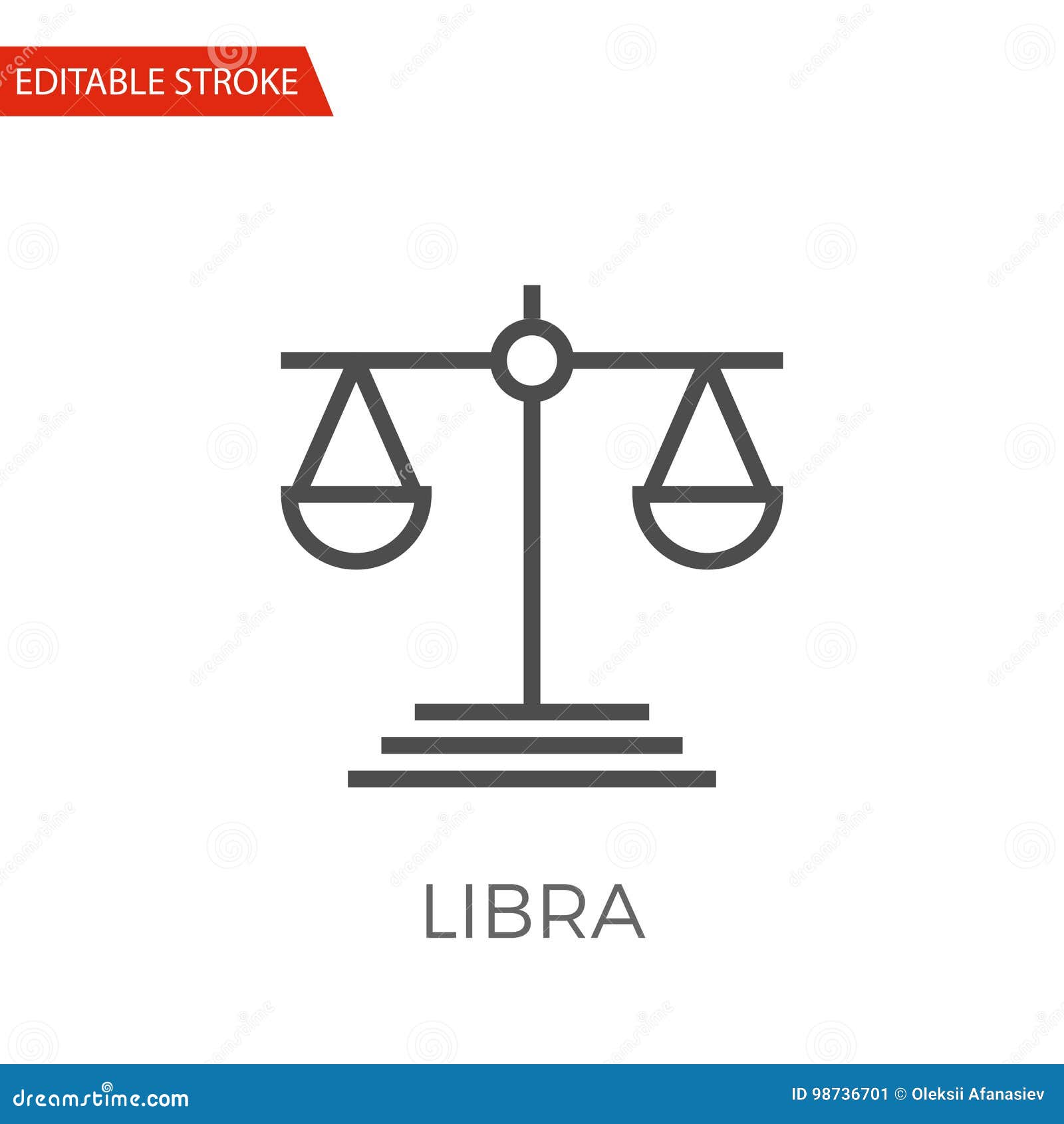 Libra Vector Icon stock vector. Illustration of crime - 98736701